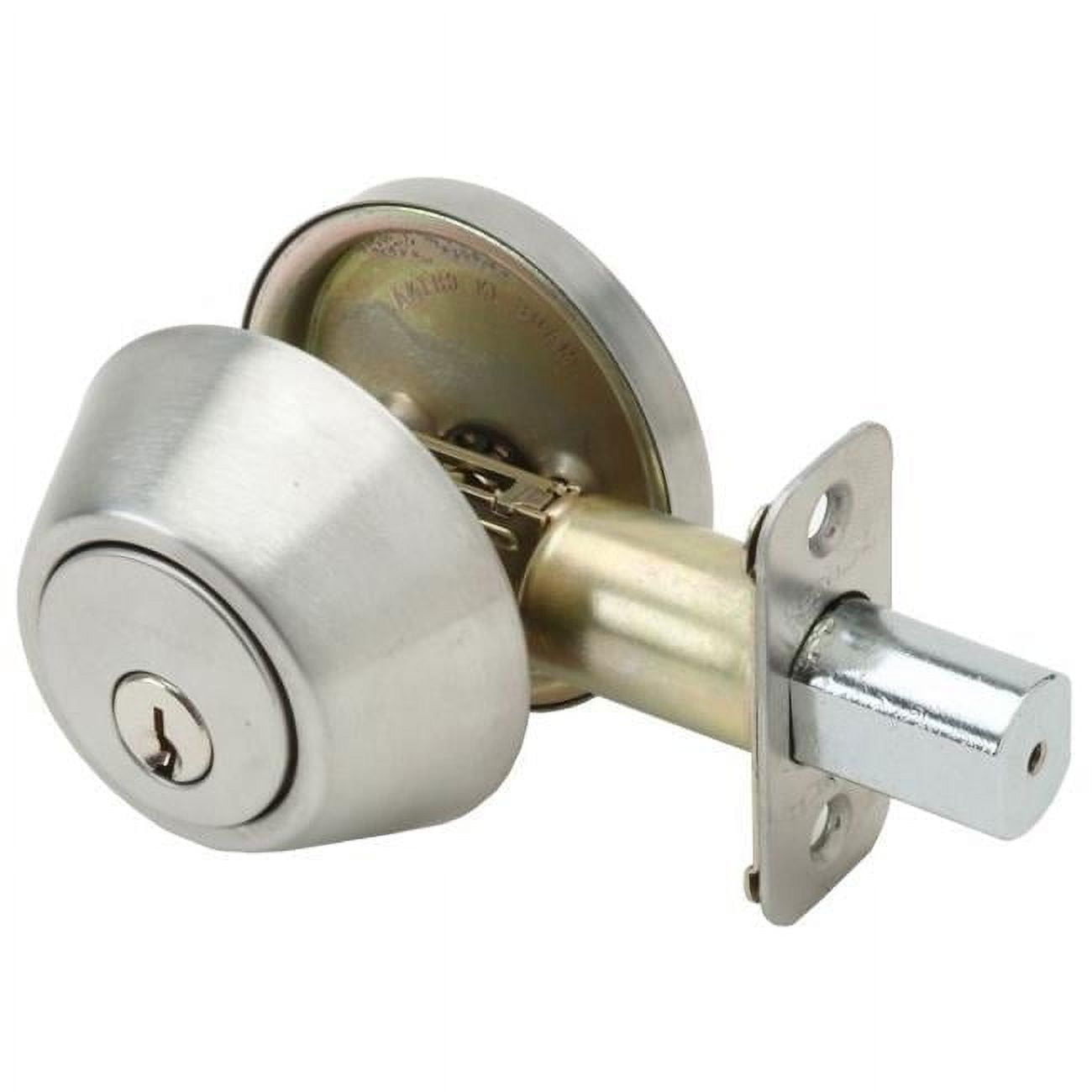 Single Cylinder Deadbolt Grade 3 with KW1 Keyway, Satin Stainless Steel ...