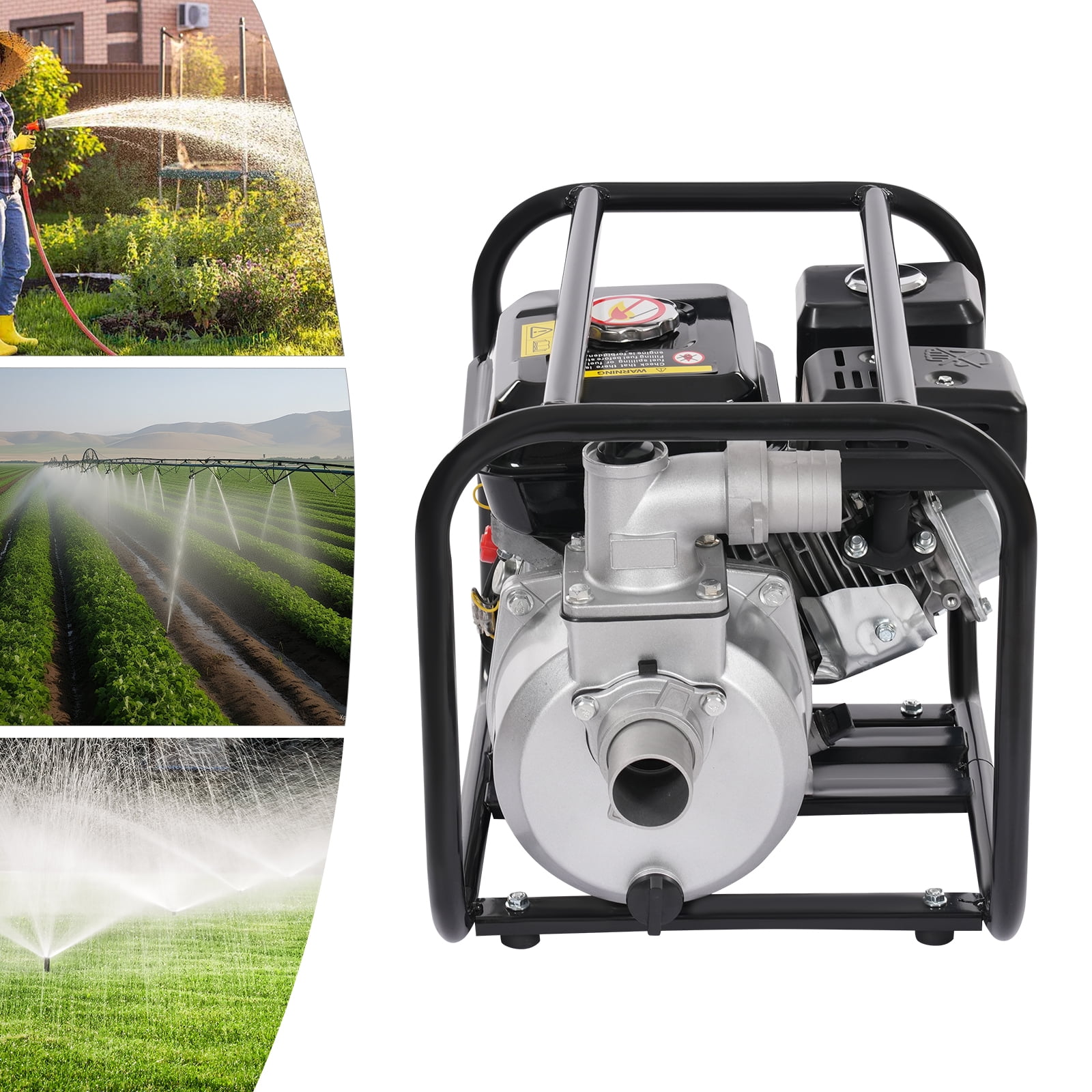 Single Cylinder Gasoline Engine Water Pump 4 Stroke 6 5HP Gas Powered ...