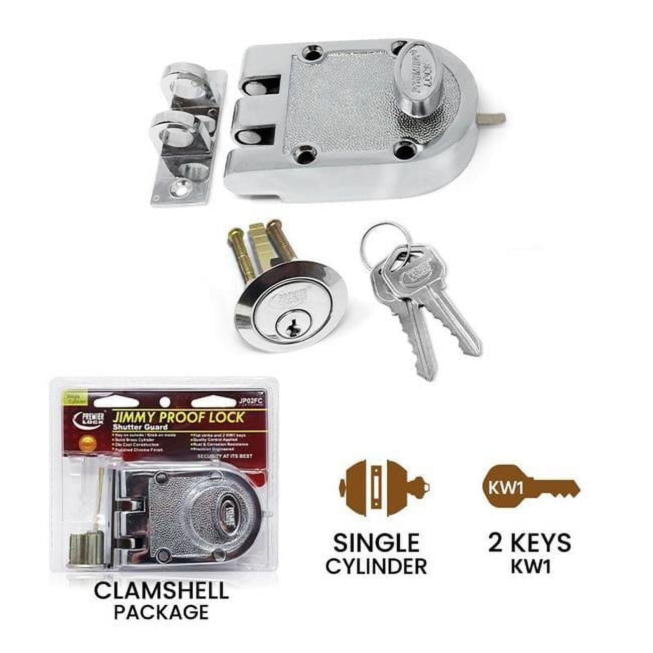 Single Cylinder Jimmy Proof Lock - Walmart.com
