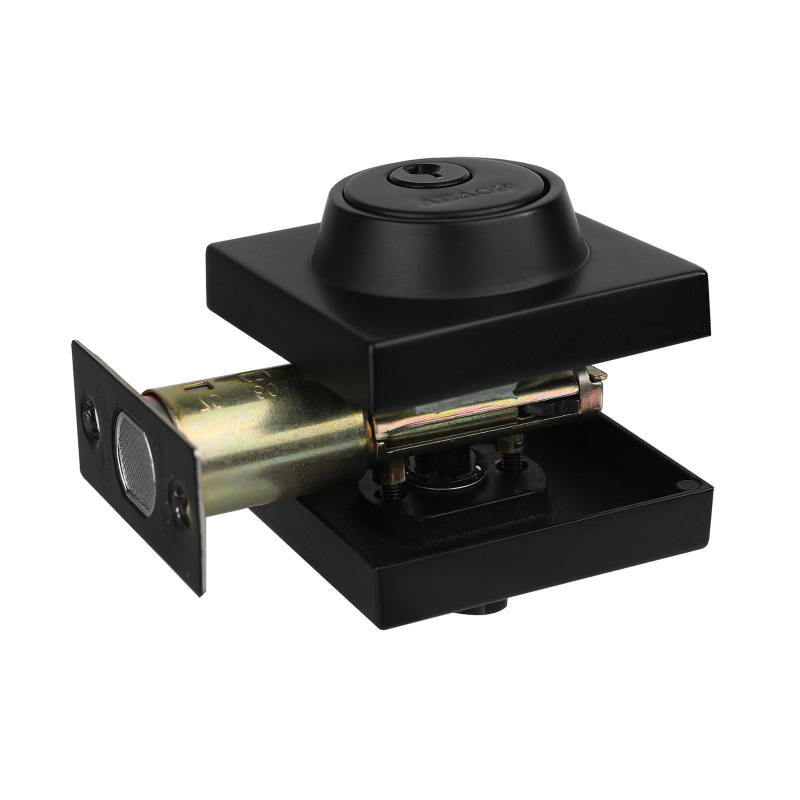 Single Cylinder Lock Square Corner Bolt Lock - Matte Black Key Side ...