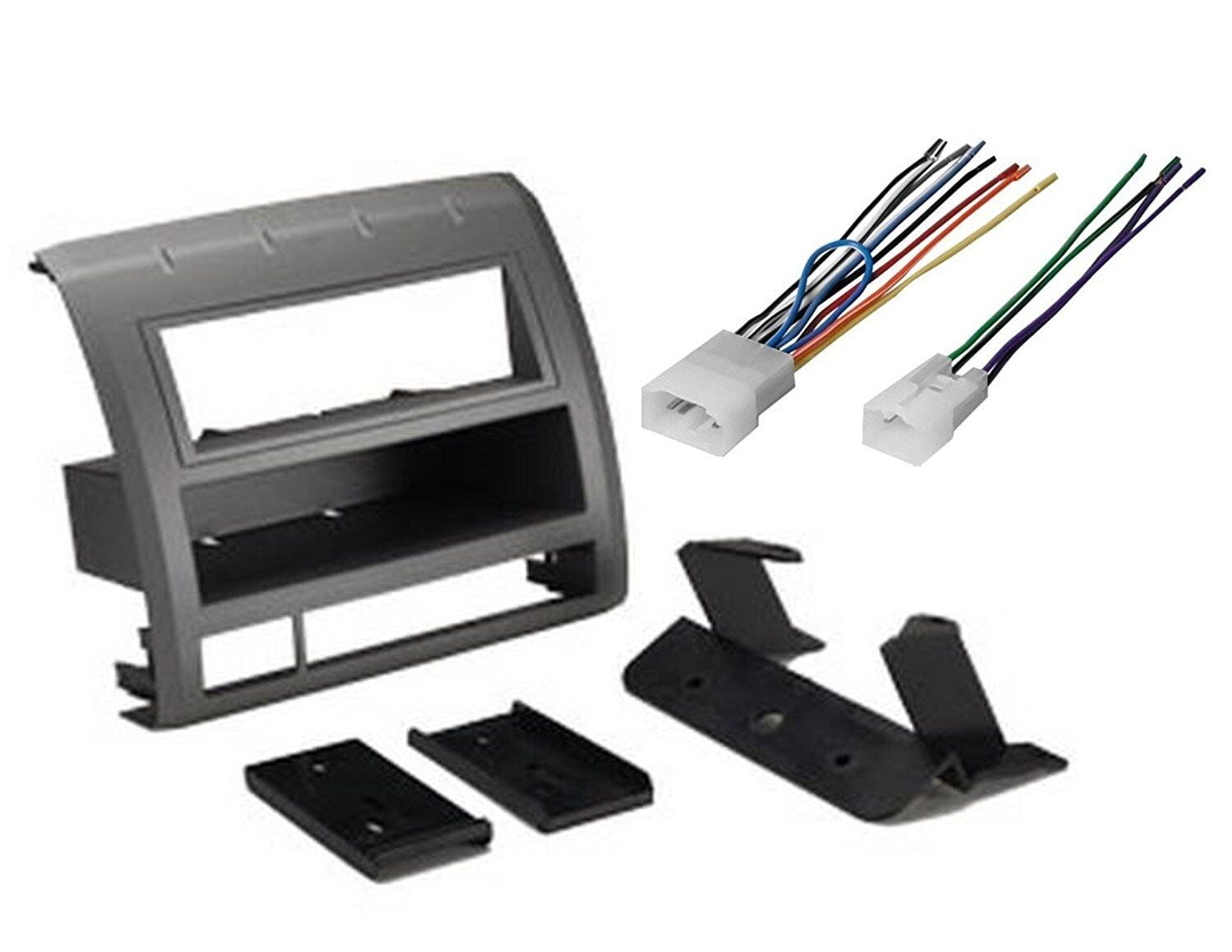 Single Din Car Stereo Radio CD Player Dash Installation Kit Mount Trim ...