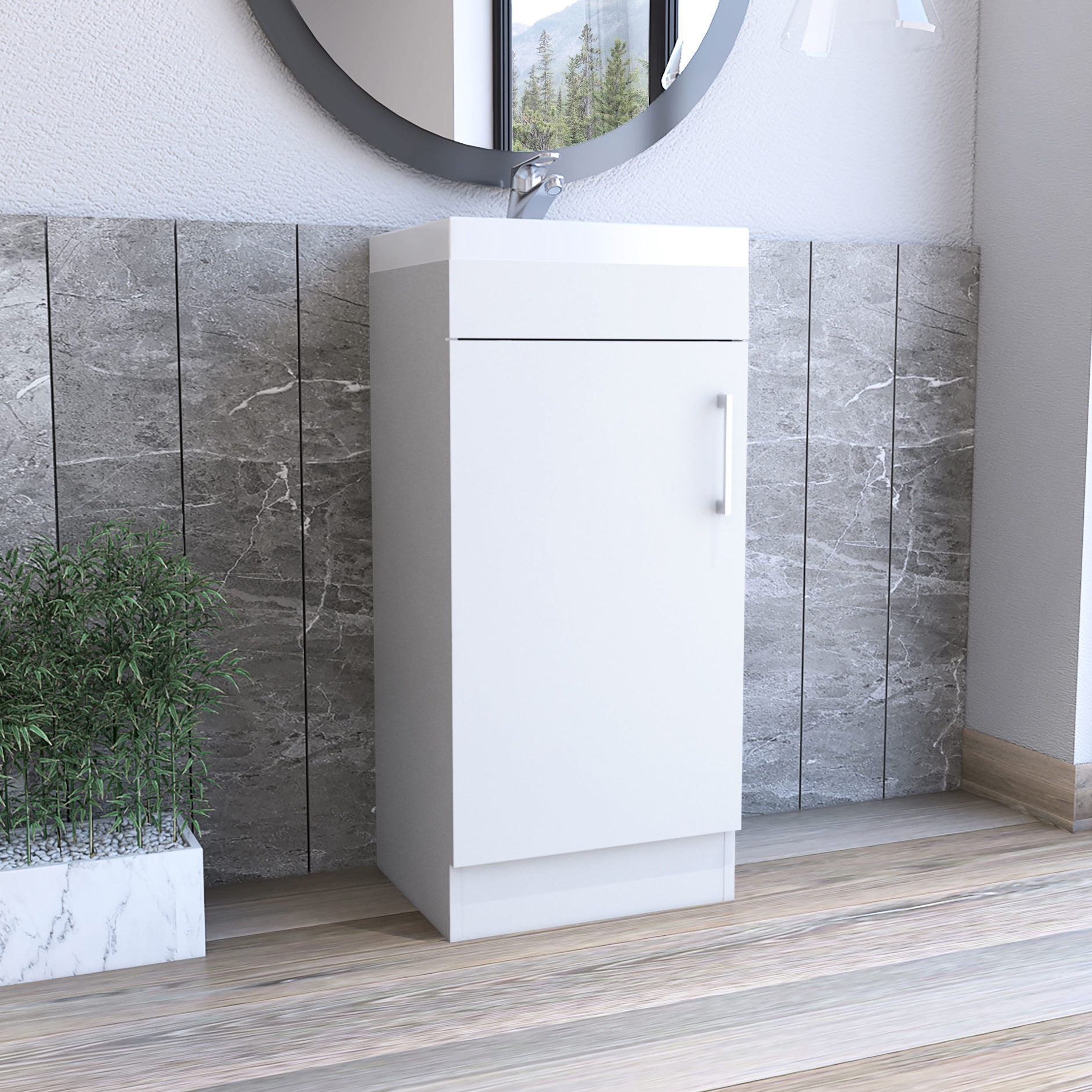 Single Door Bathroom Vanity | Ideal for Storing Bathroom Essentials in ...