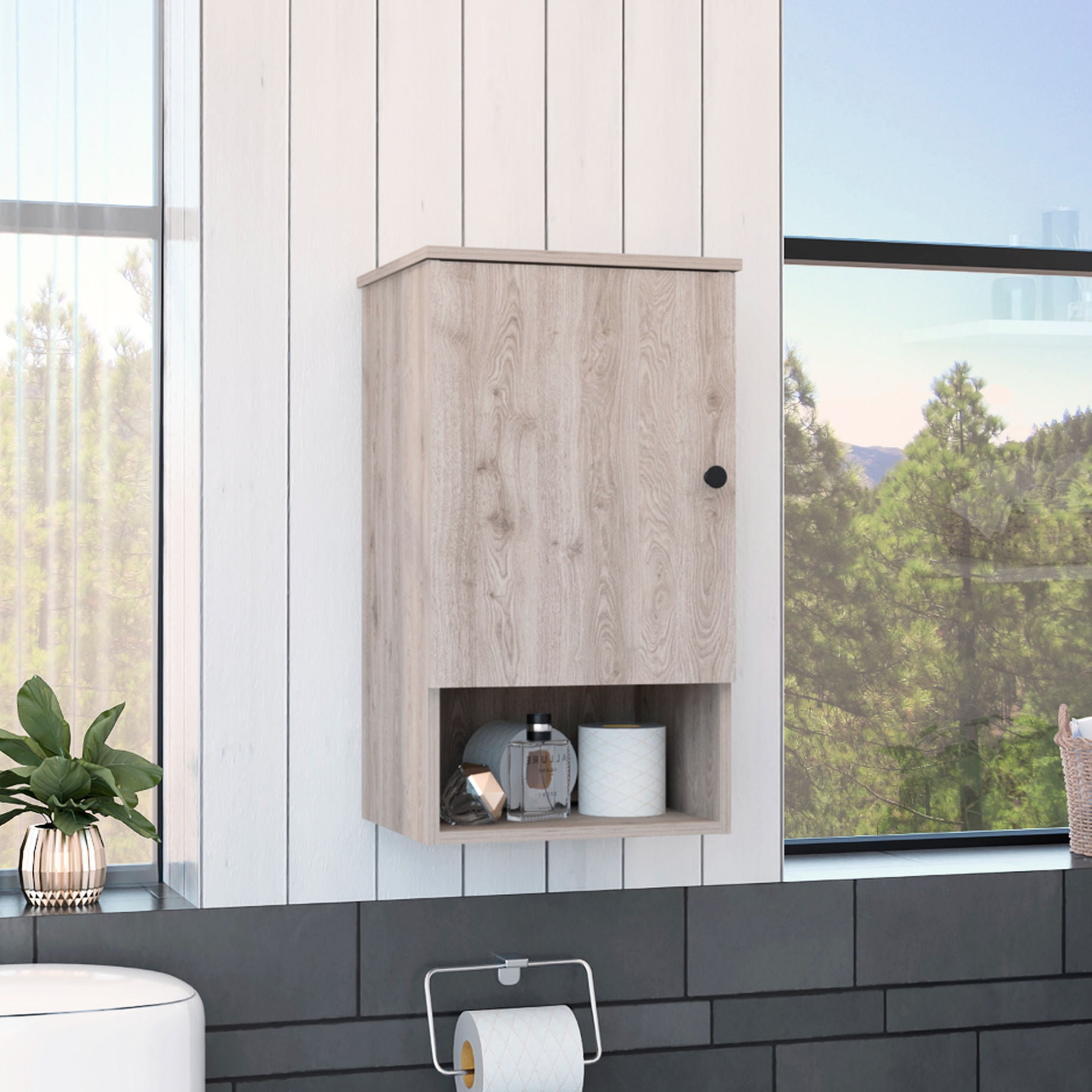Single Door Cabinet with Soft-Close Hinges+Light Gray"-"Boat Storage ...