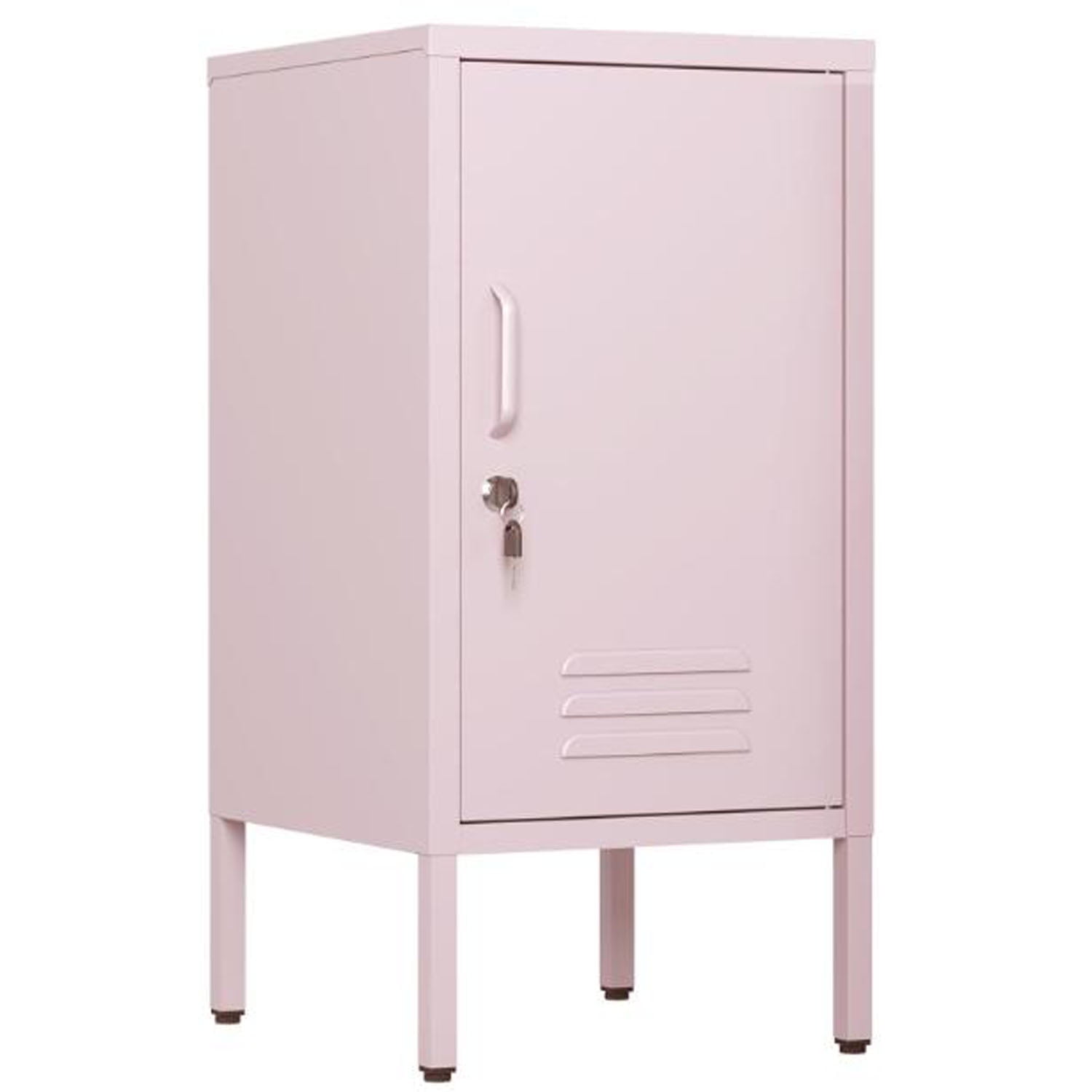 Single Door Lockable Locker Metal End Table,Anti-Tilt Design Minimalist ...
