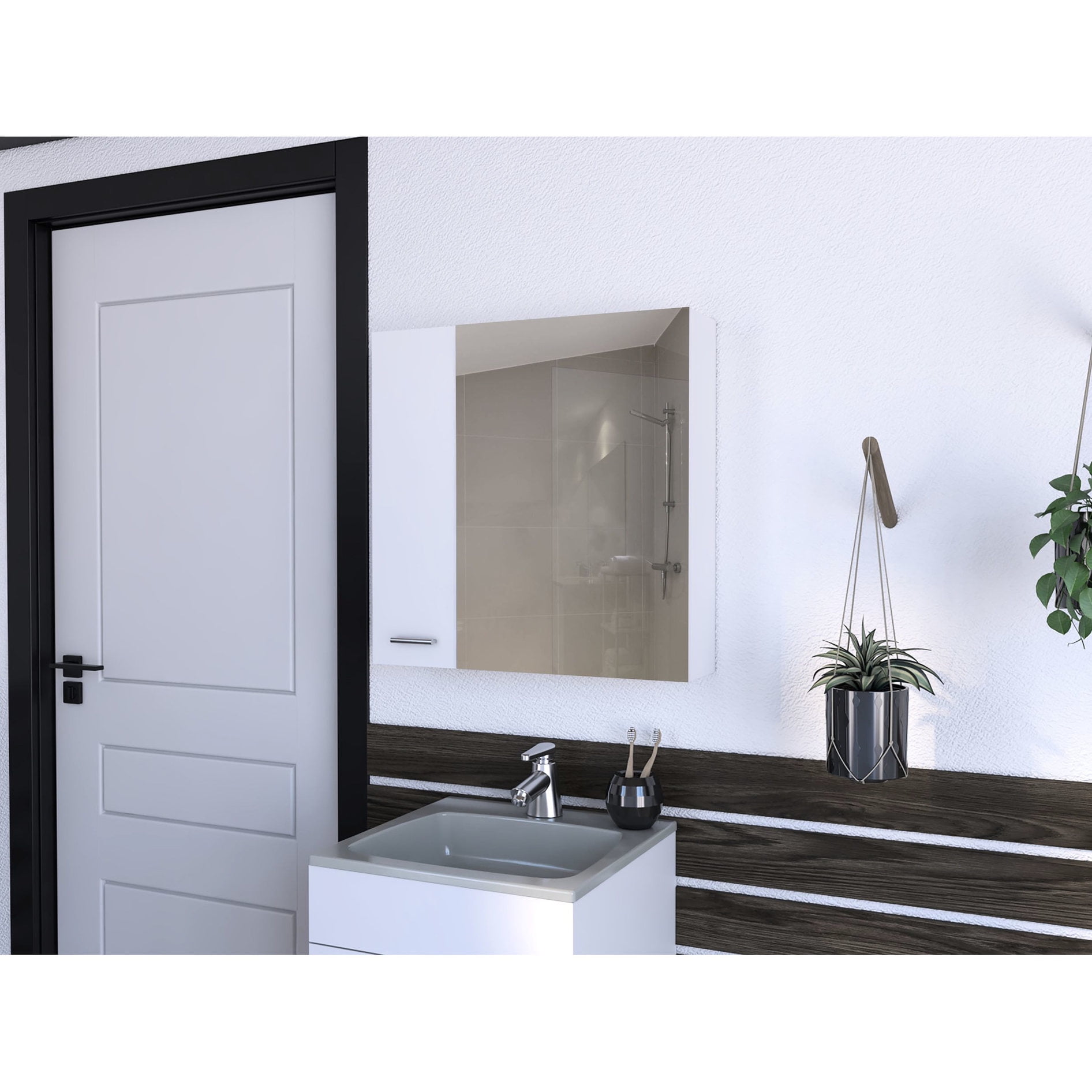 Single - Door Medicine Cabinet | Feature a Large Mirror for Convenience ...