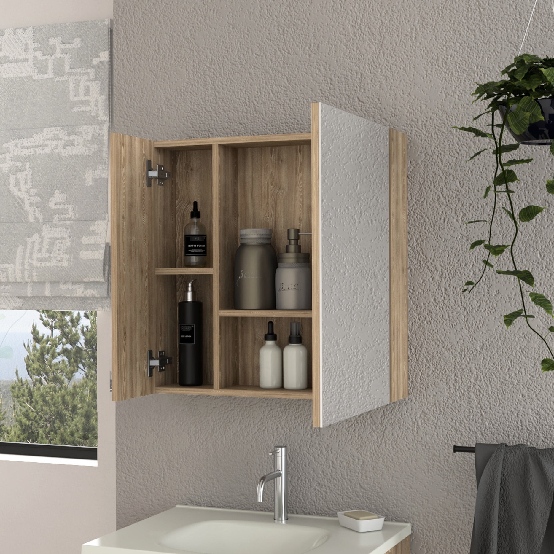 Single - Door Medicine Cabinet | Four - Shelf Setup for Medicine ...