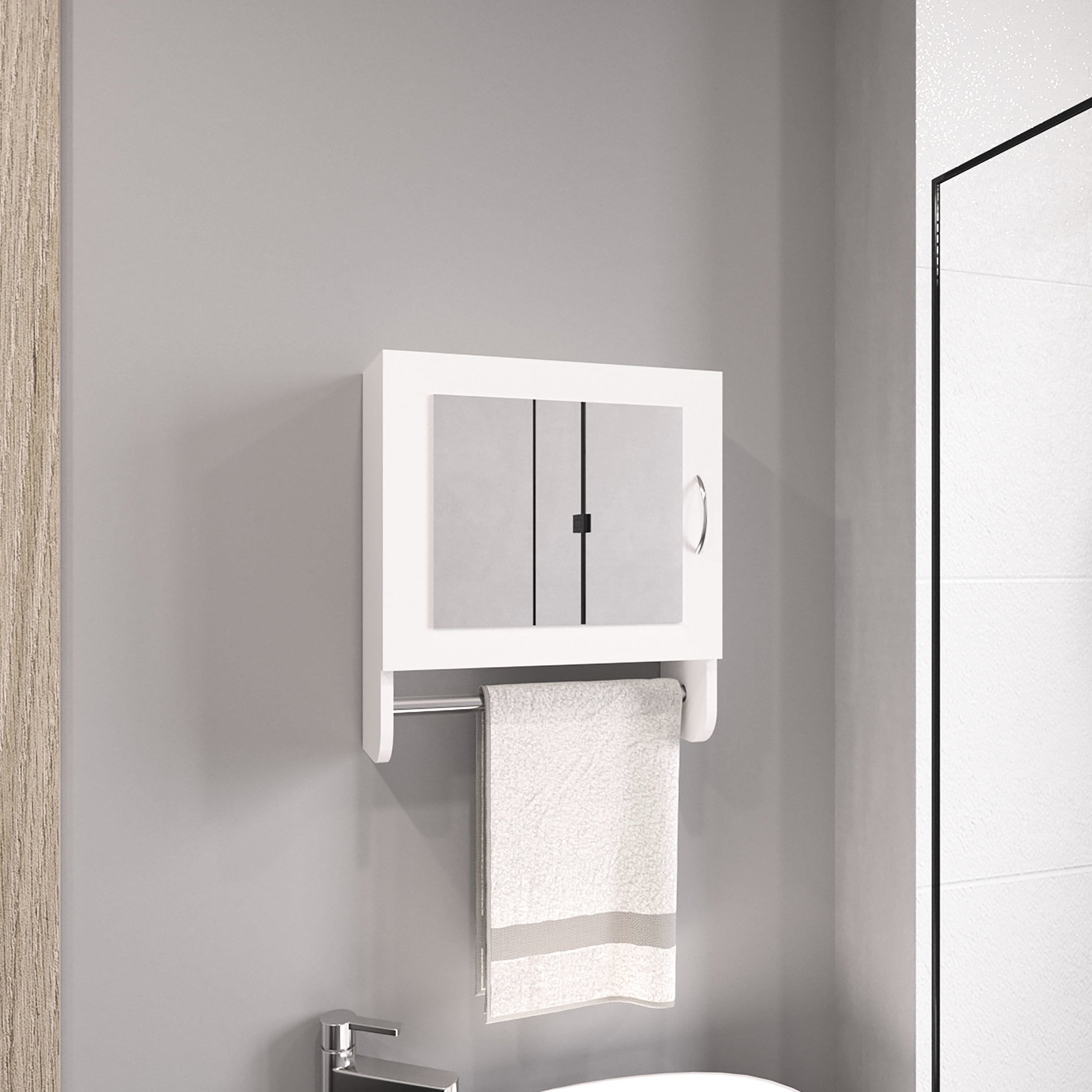 Single-Door Medicine Storage | Organize Bathroom Products | Mirrored ...