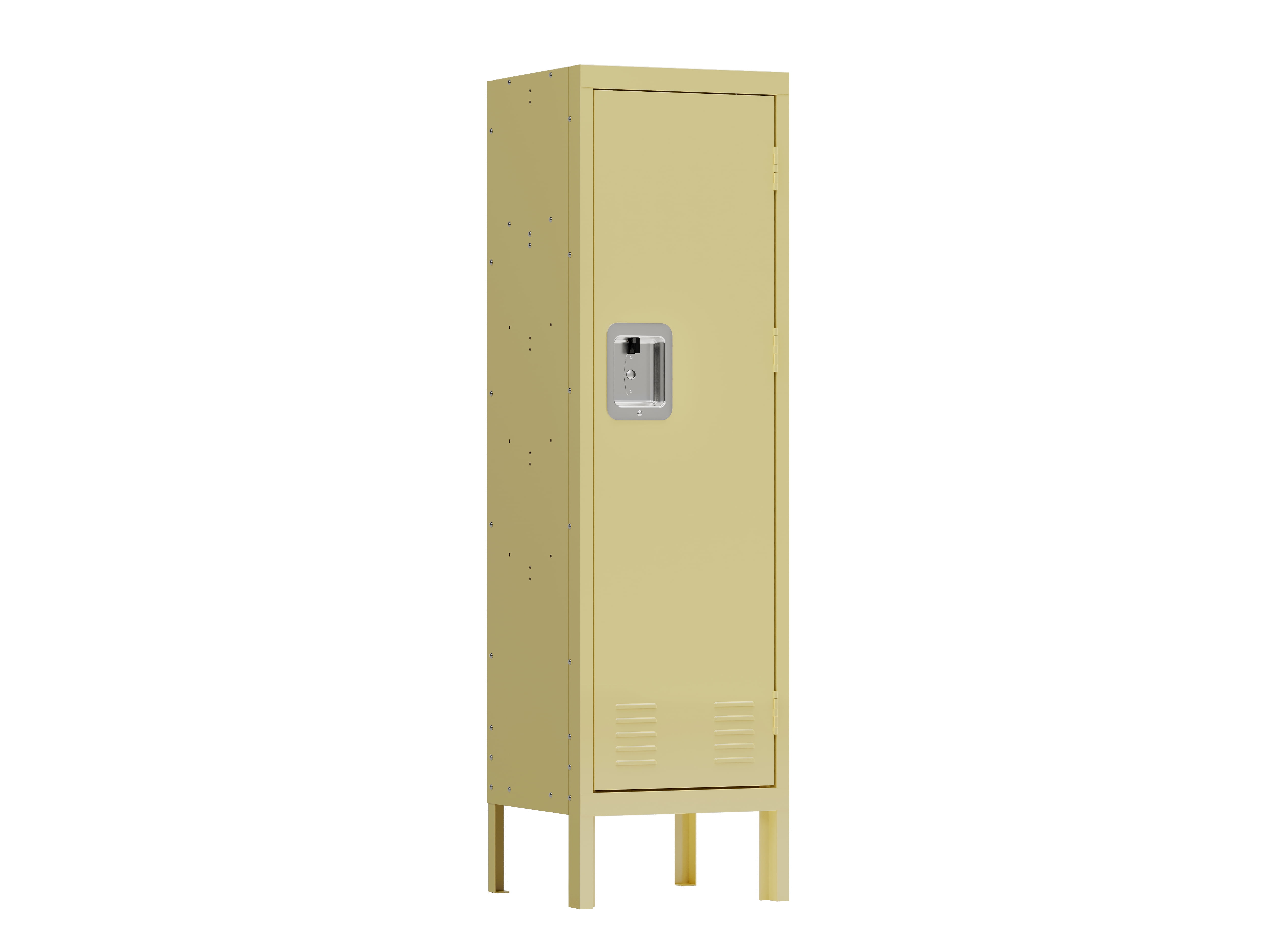 Single Door Tall Metal Locker - Retro Style Storage Cabinet ...