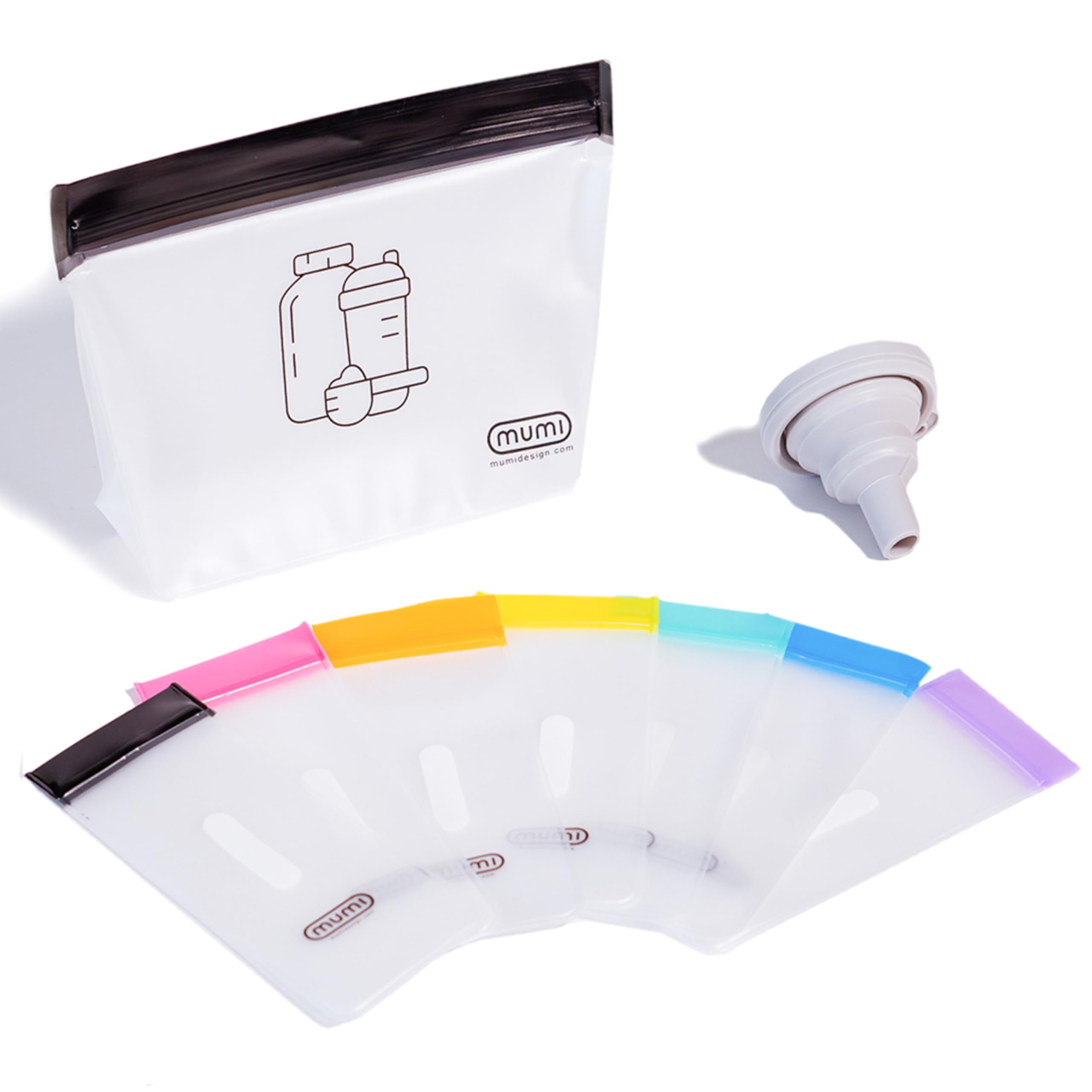 Single Dose Kit – 7pc (2.36” x 6.14”) Reusable Protein Powder Travel ...