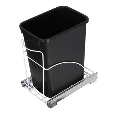Dextrus Double 43 Quart Pull-Out Trash Can Recycling Bin with Lid ...