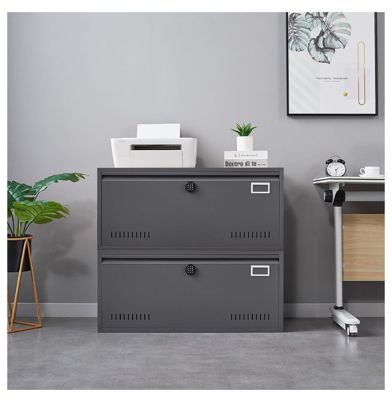 Single Drawer File Cabinet Electronic Digital Lateral File Cabinet ...