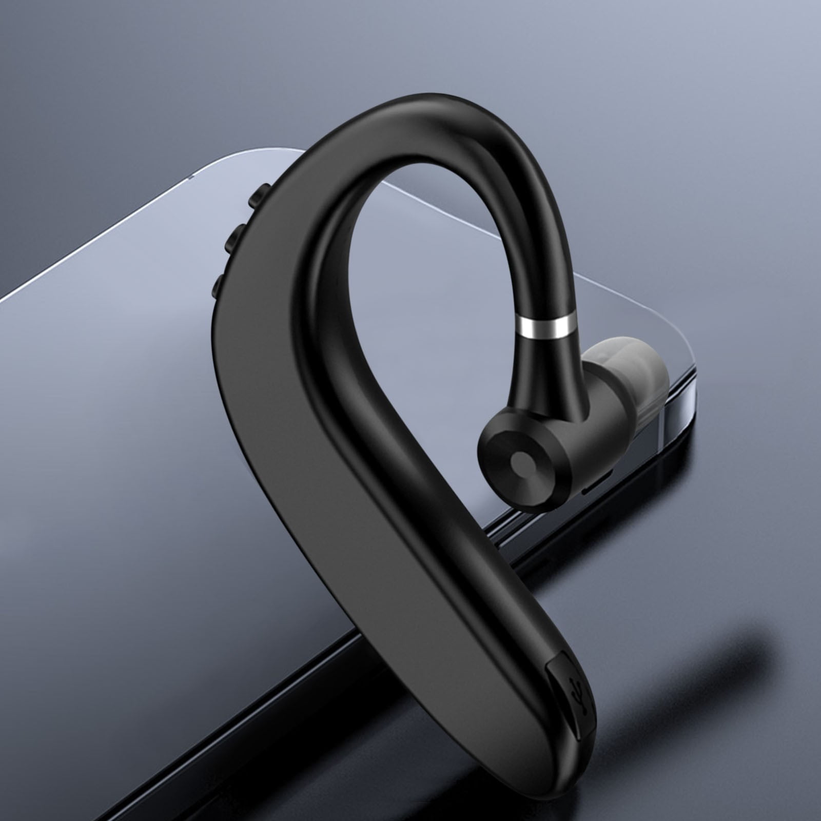 Single Ear Bluetooth Headset - Wireless 5.0 Handsfree Earphone for ...