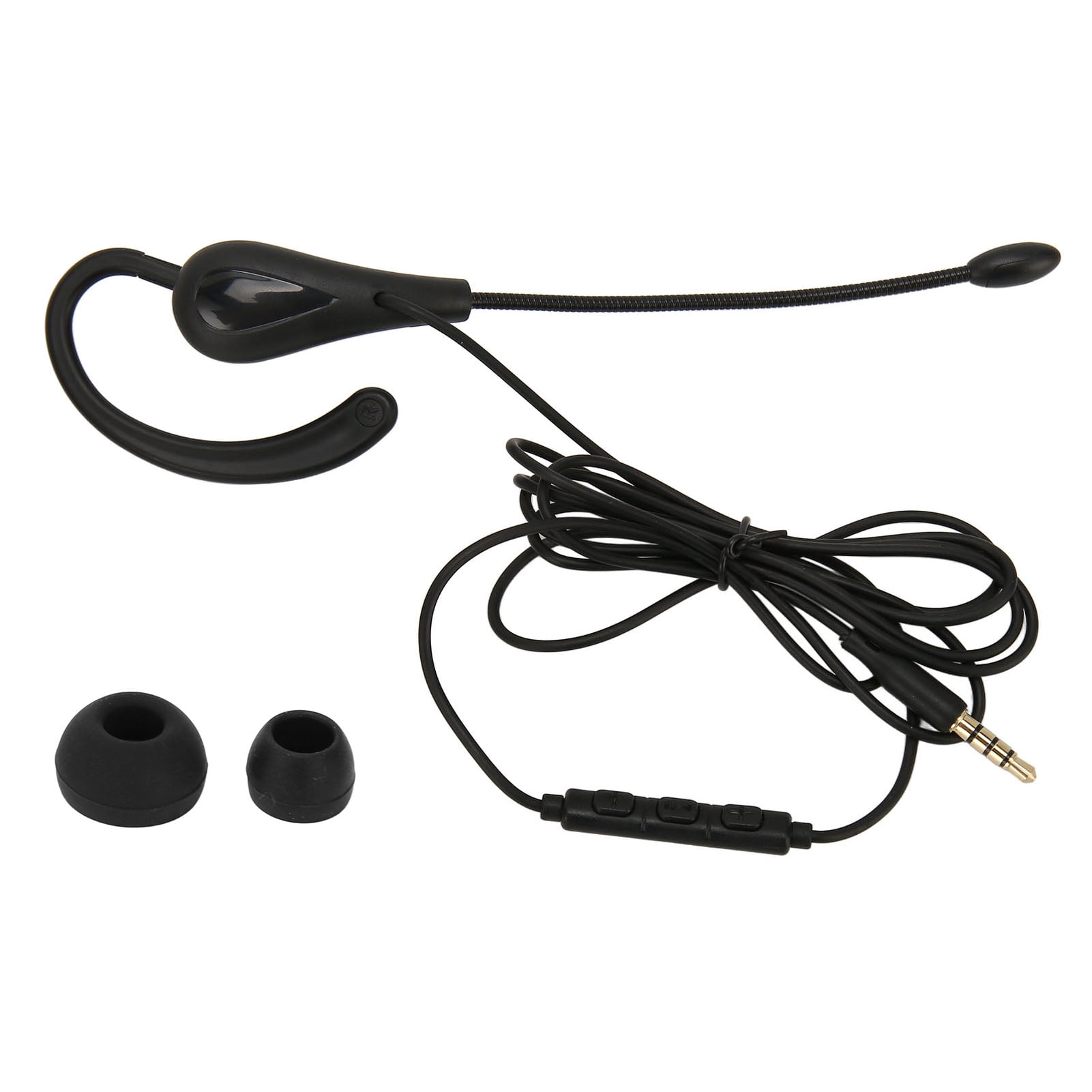 Single Ear Headset with Microphone Wired Noise Cancelling Lightweight ...