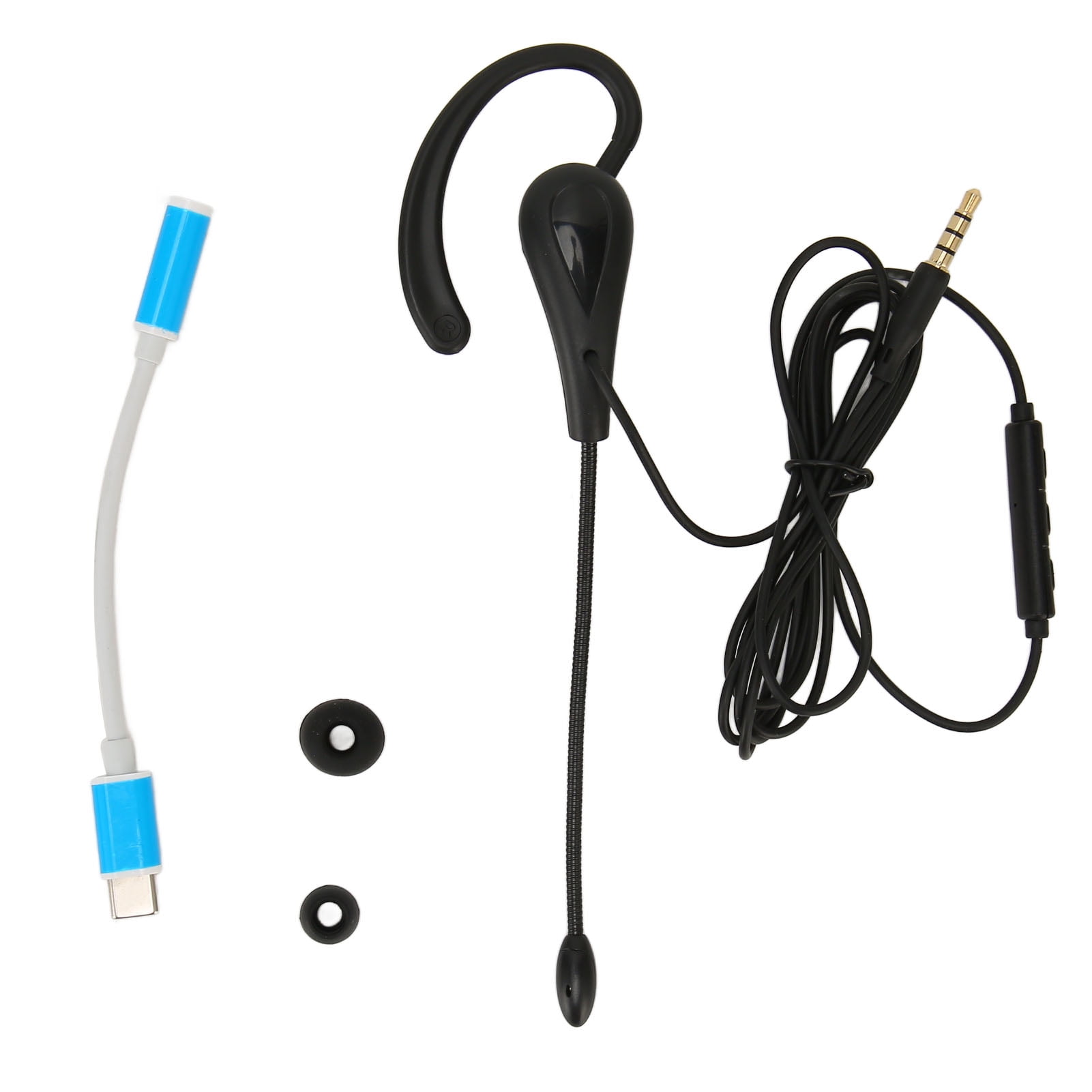 Single Ear Headset with Microphone Wired Noise Cancelling Lightweight ...