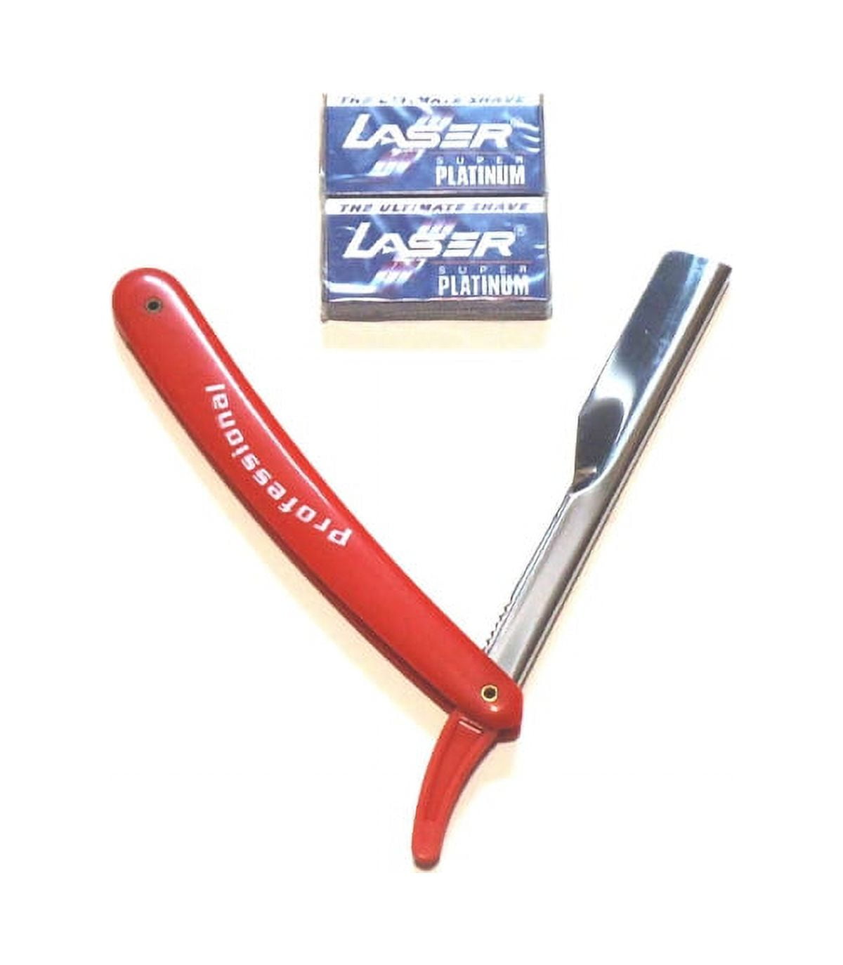 Single Edge Old School Red Safety Handle PLUS 10pcs Razor Blades Set ...