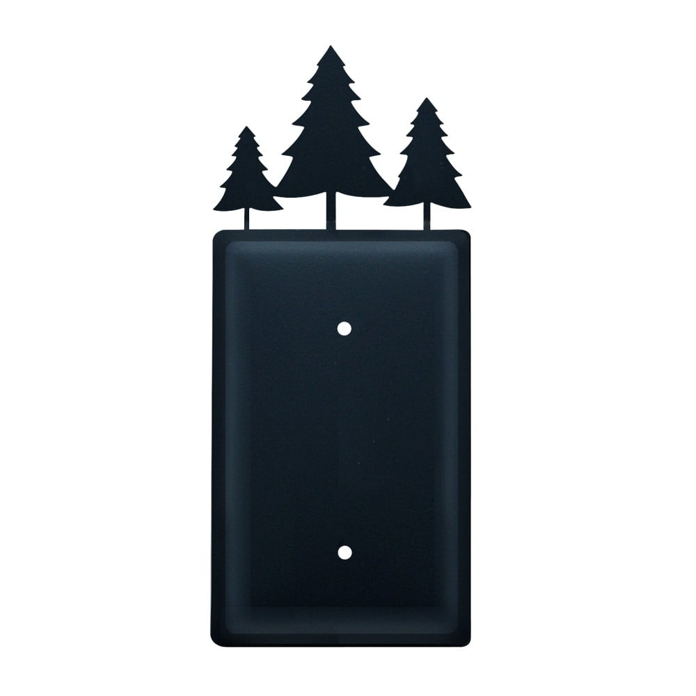 Single Electrical Cover with Metal Pine Tree Accent, Black - Walmart.com