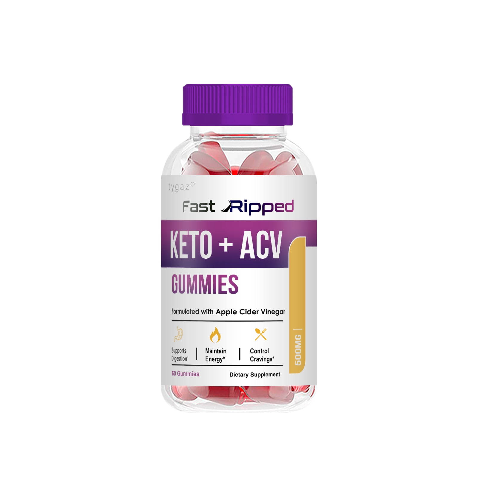 (Single) Fast Ripped - Fast Ripped Keto + ACV Gummies - Walmart.com
