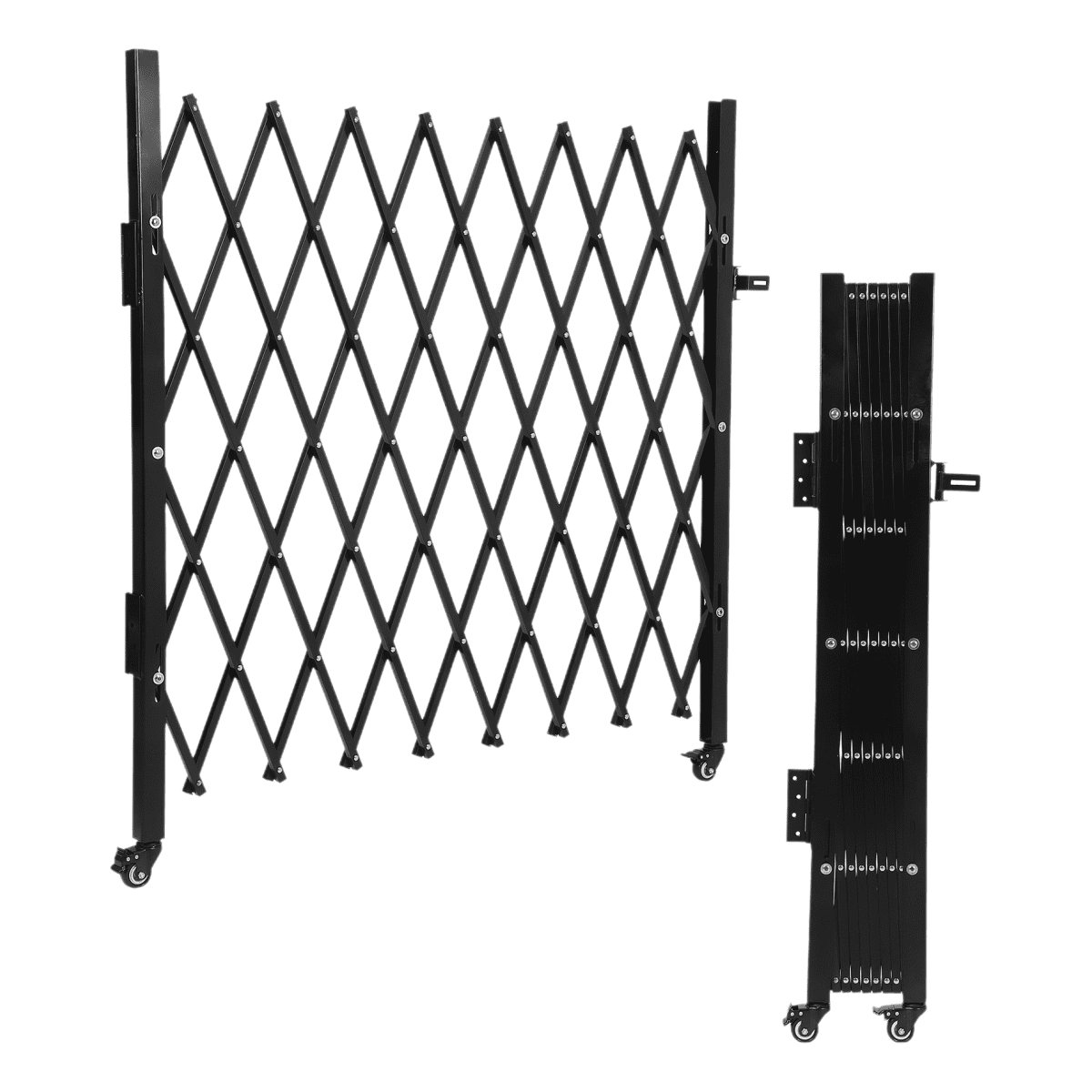 Single Foldable Security Barrier 50" H x 75" W Aluminum Expandable ...