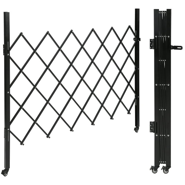 Single Folding Security Gate, 85" H x 85" W Folding Door Gate, Steel ...