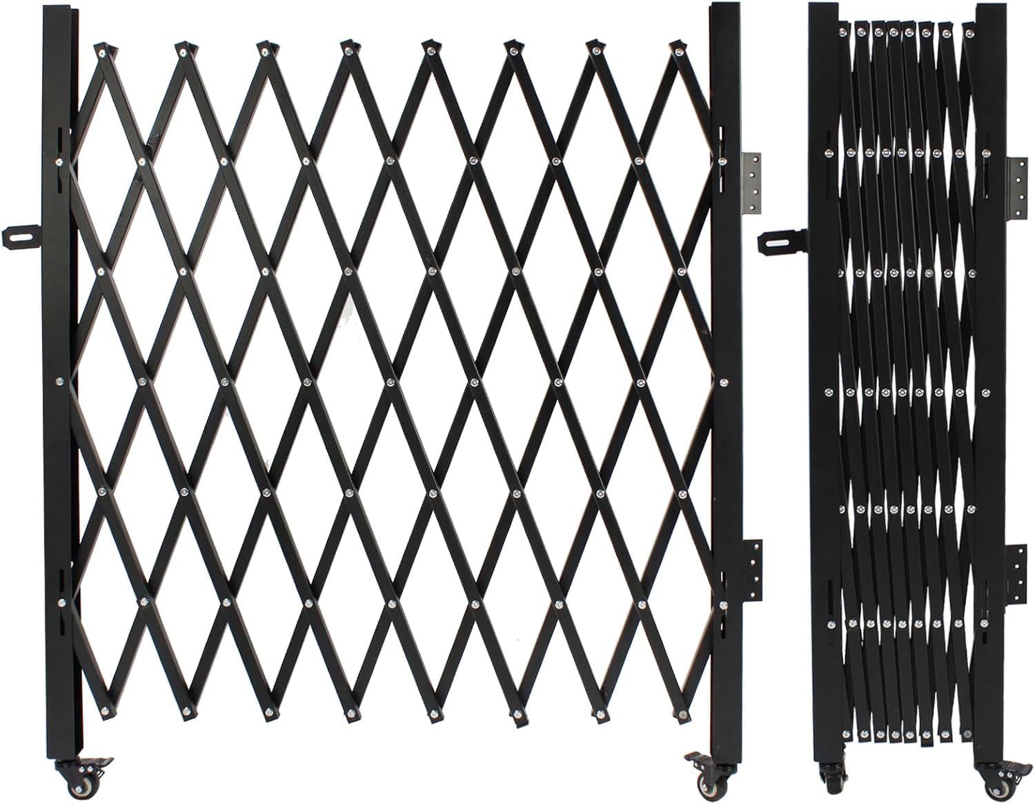 Single Folding Security Gates 72"W x 50"H Accordion Gate, Folding Door ...