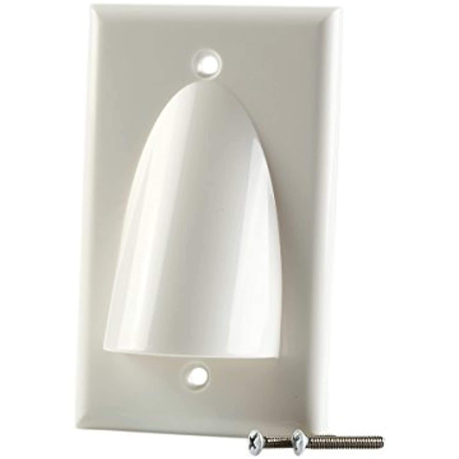 Single Gang Bulk Cable Wall Plate White - Walmart.com