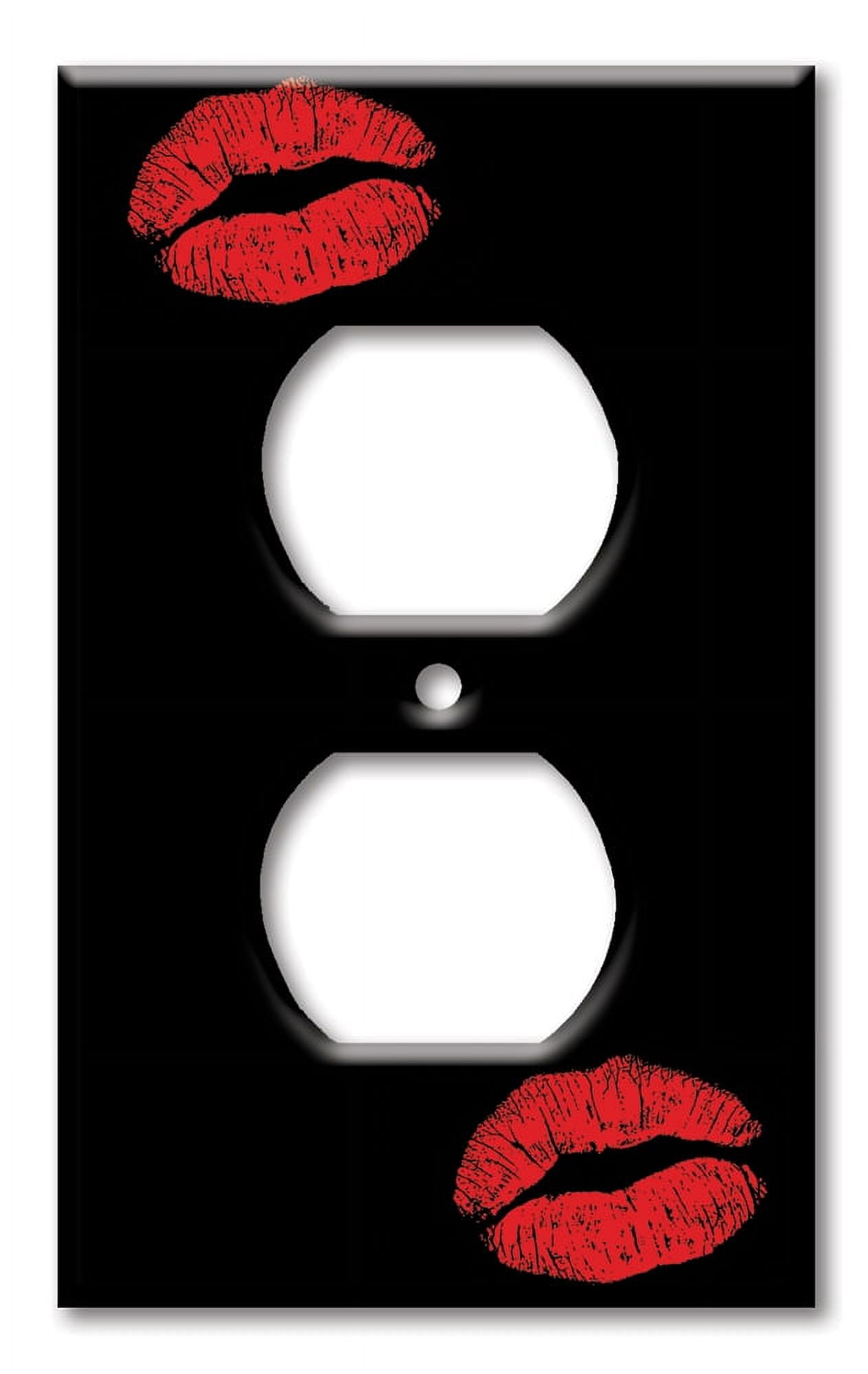 Single Gang Outlet OVERSIZE Wall Plate - Lips Kiss Emoji - Walmart.com