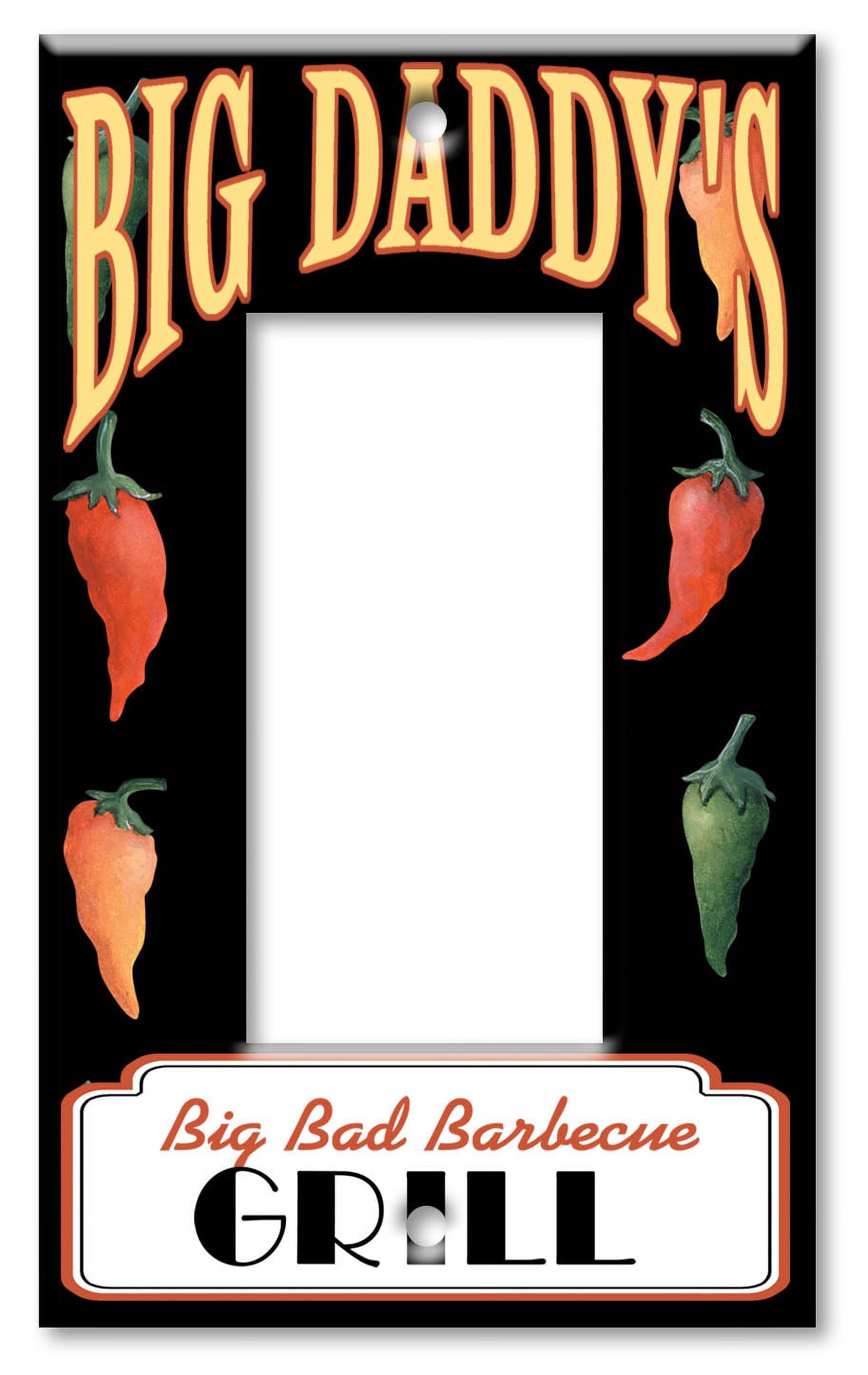 Single Gang Rocker OVERSIZE Wall Plate - Big Daddy's Grill - Walmart.com