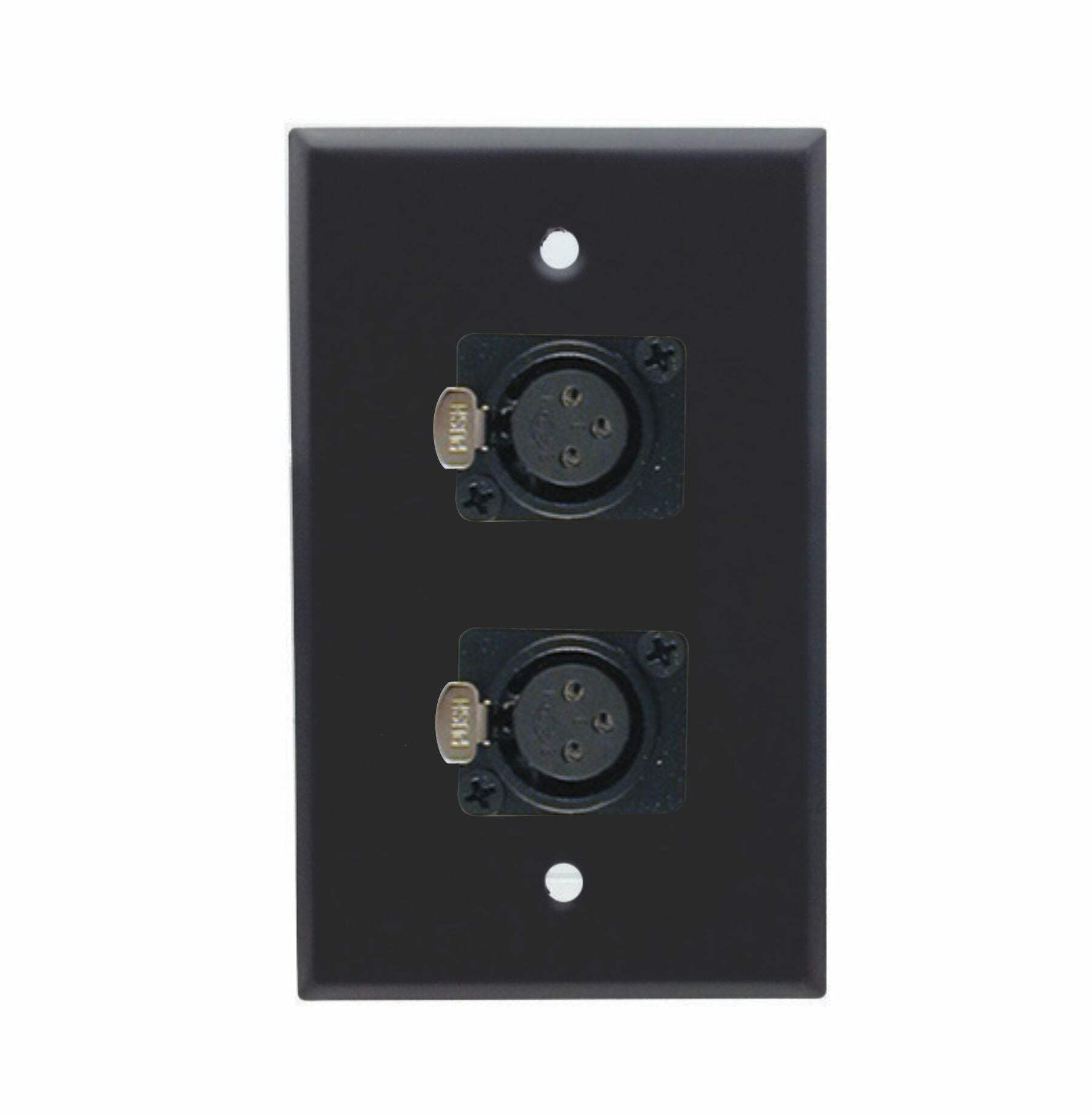 Single Gang Stainless Steel Wall Plates with Dual XLR Female - Walmart.com