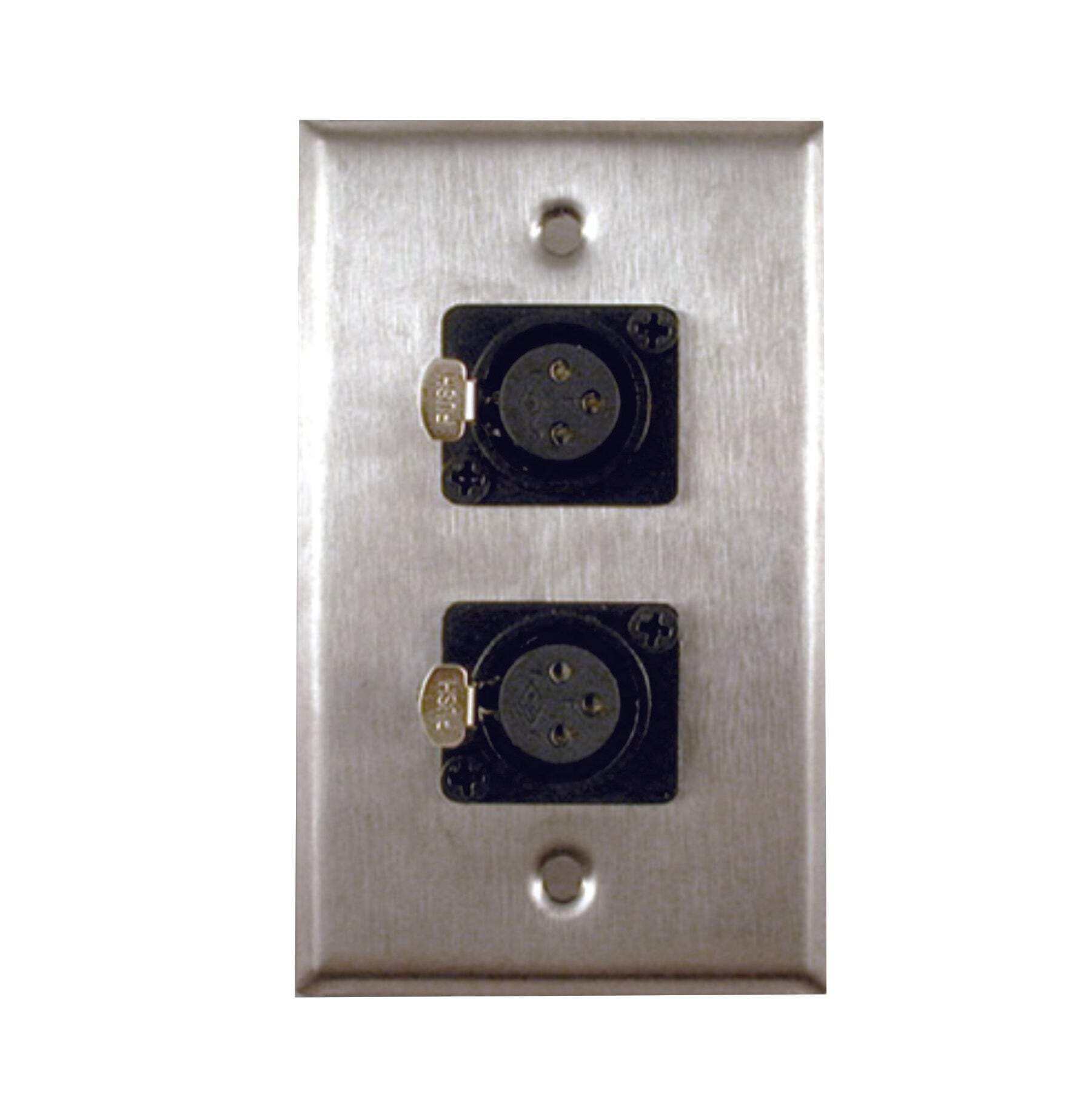 Single Gang Stainless Steel Wall Plates with Dual XLR Female - Walmart.com