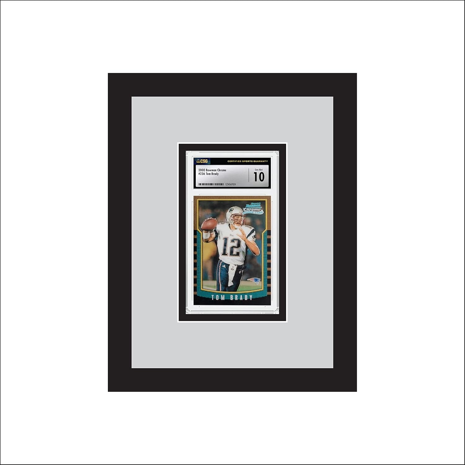 Single Graded Trading Card Frame with Double Matting | Real Wood ...
