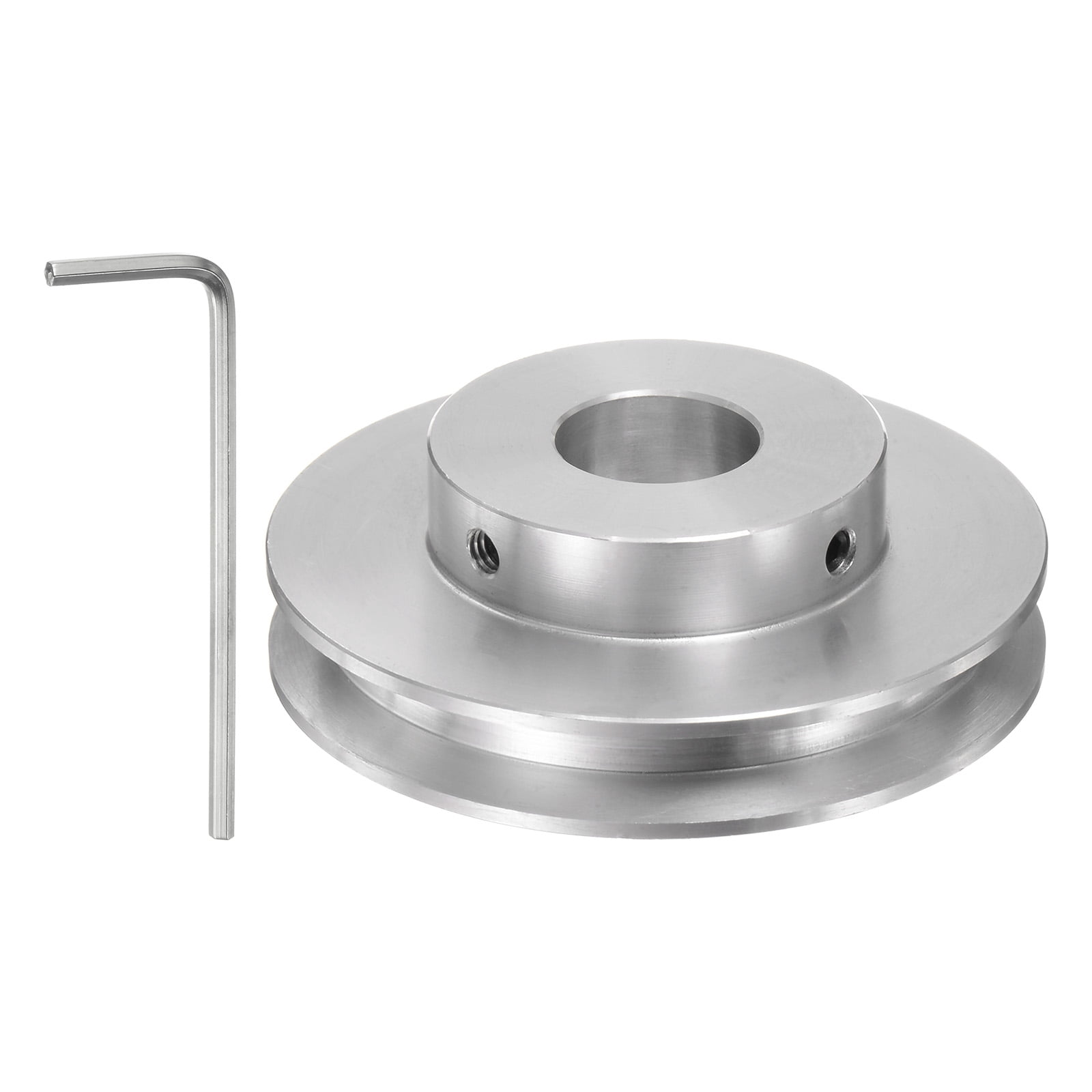 Single Groove Pulley 12mm Fixed Bore 60mm Outer Diameter Aluminum Alloy ...