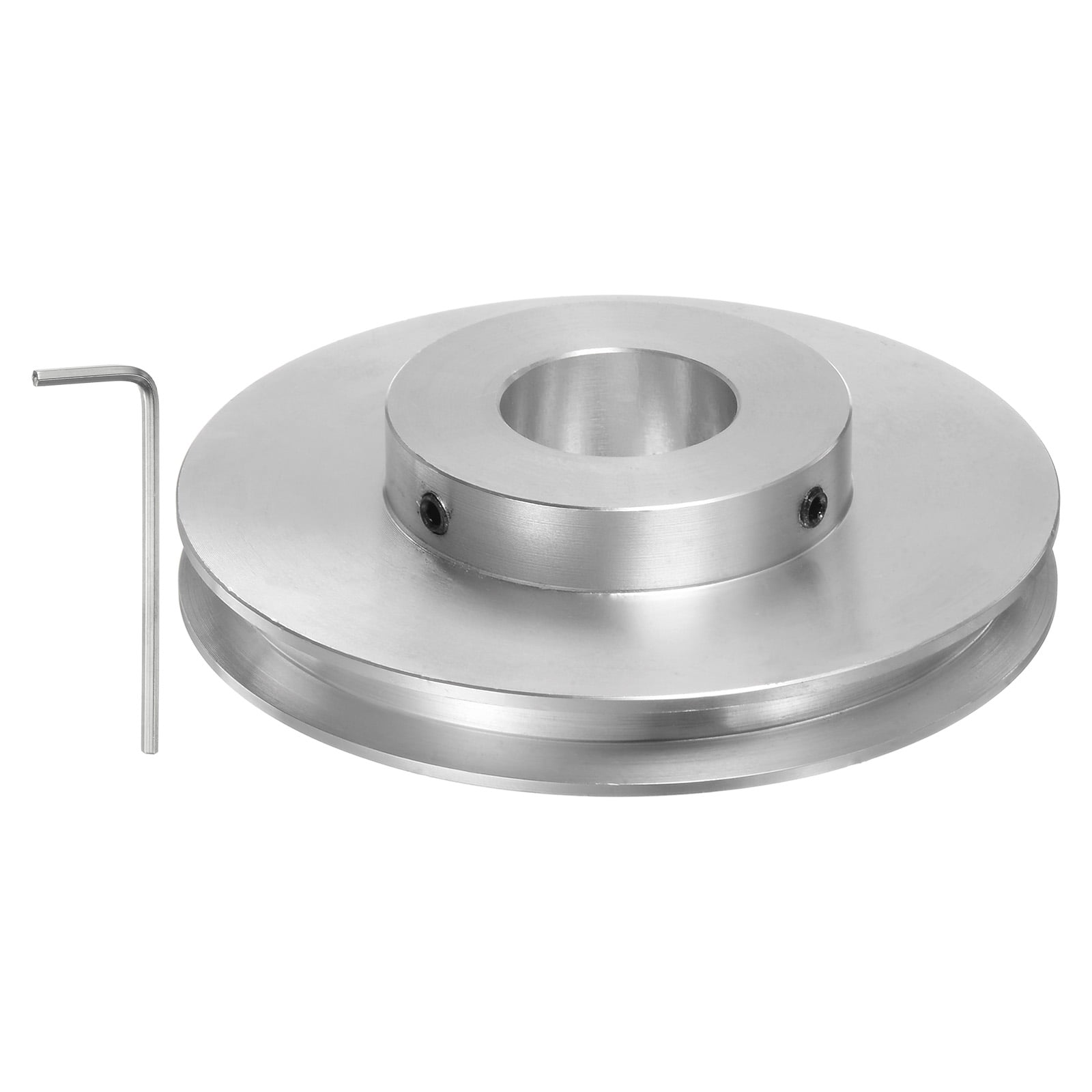 Single Groove Pulley 21mm Fixed Bore 80mm Outer Diameter Aluminum Alloy ...