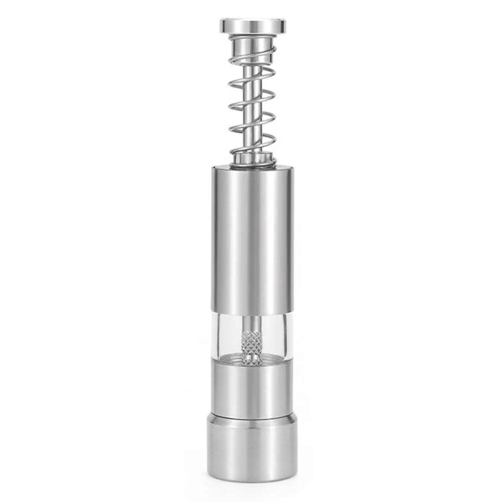 Single Hand Mini Salt Pepper Grinder Manual Thumb Push Pepper Spices ...