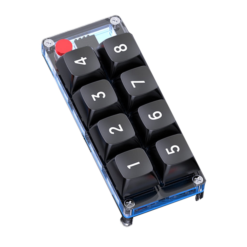Single Handed Keyboard Programmable Macros Quick Responses Numeric Keypad 8-Key - Walmart.com