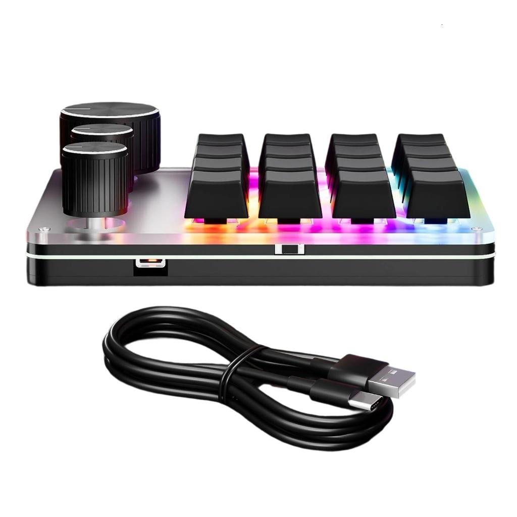 Single Handed USB C Mechanical Gaming Keyboard Support Macro ...