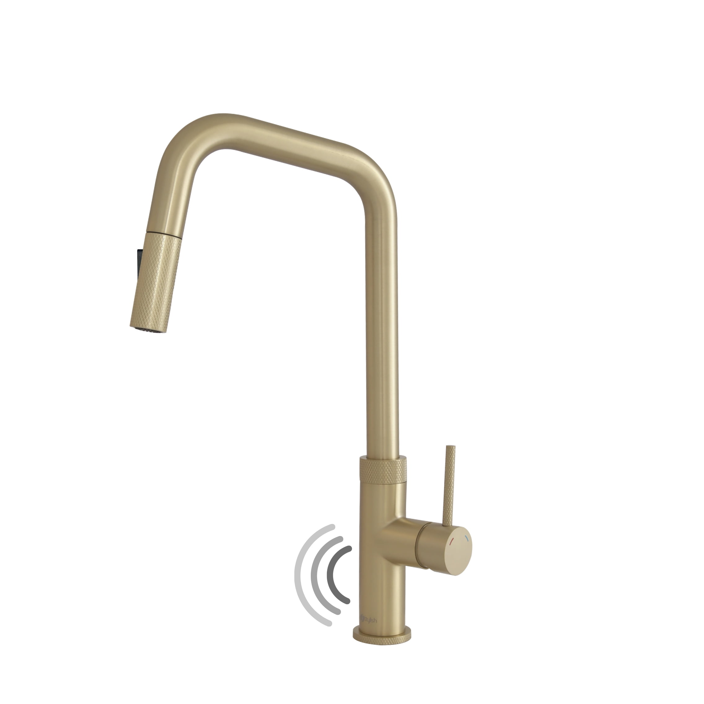Single Handle Brushed Gold Pull Down Touchless Kitchen Faucet - Walmart.com