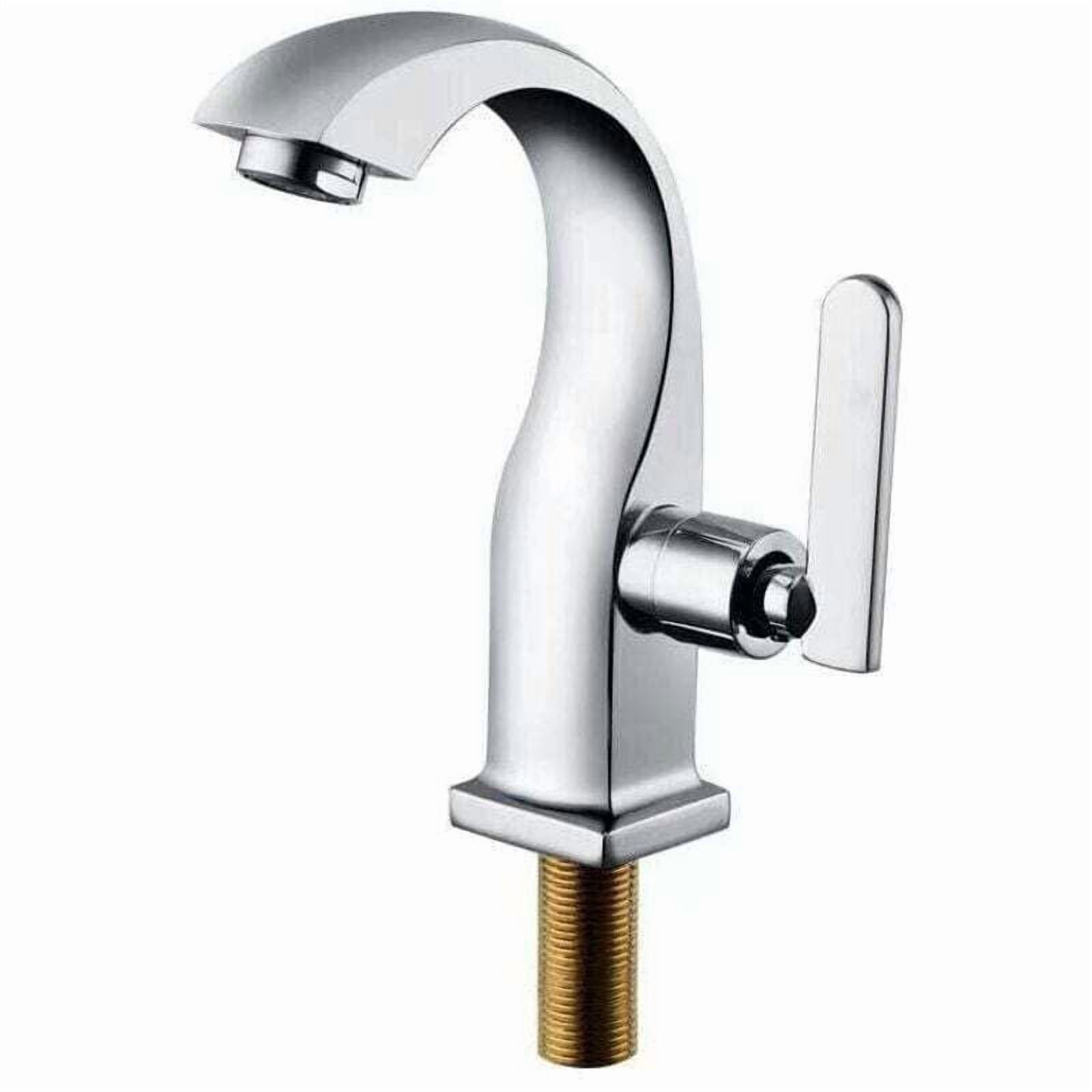 Single Handle Cold Water Basin Faucet in Chrome for Bathroom Sink ...