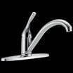 Delta 101LF-HDF Classic Single Handle Centerset Kitchen Faucet, Chrome ...
