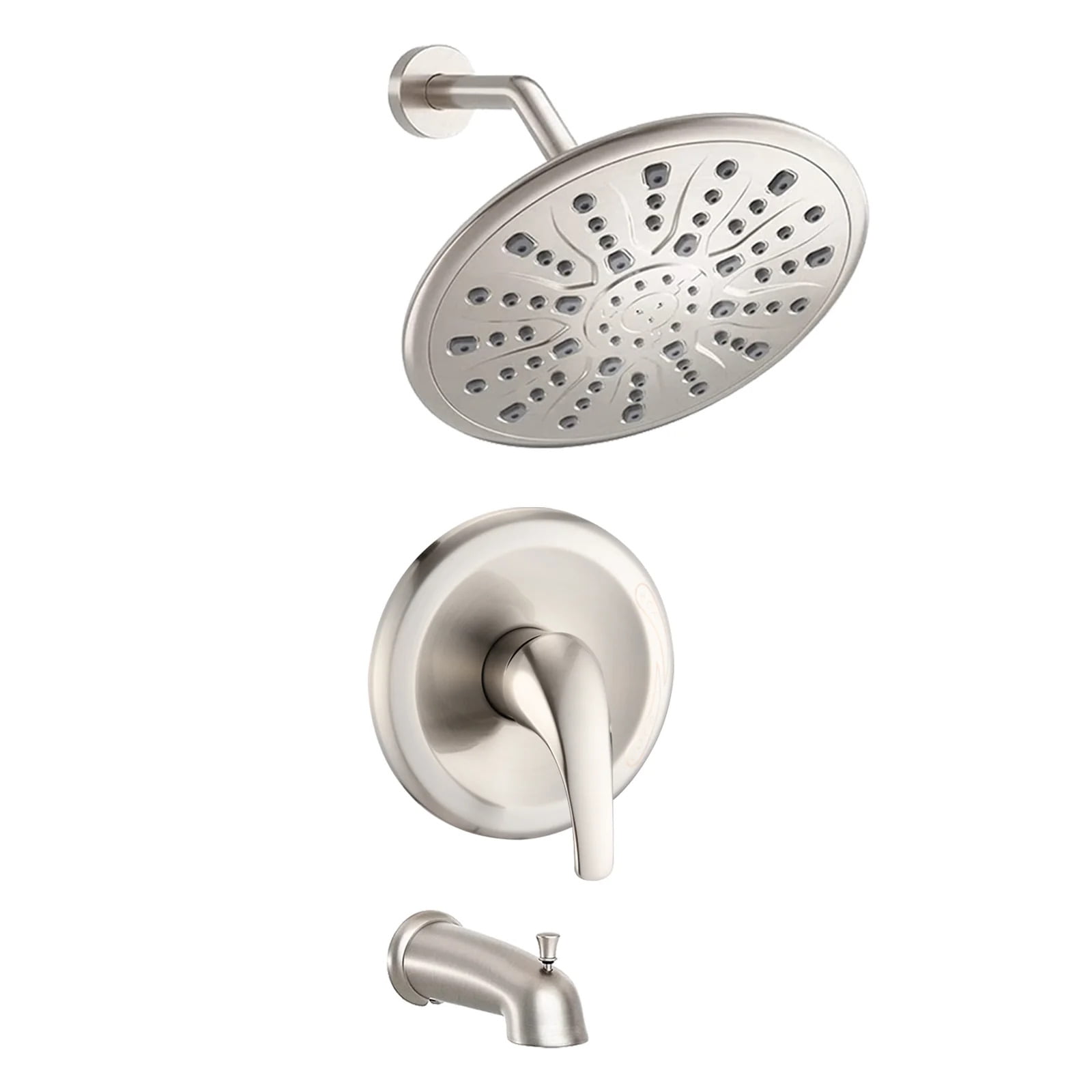 Single Handle Rain Showerhead with Handheld Shower Combo Set with Tub ...
