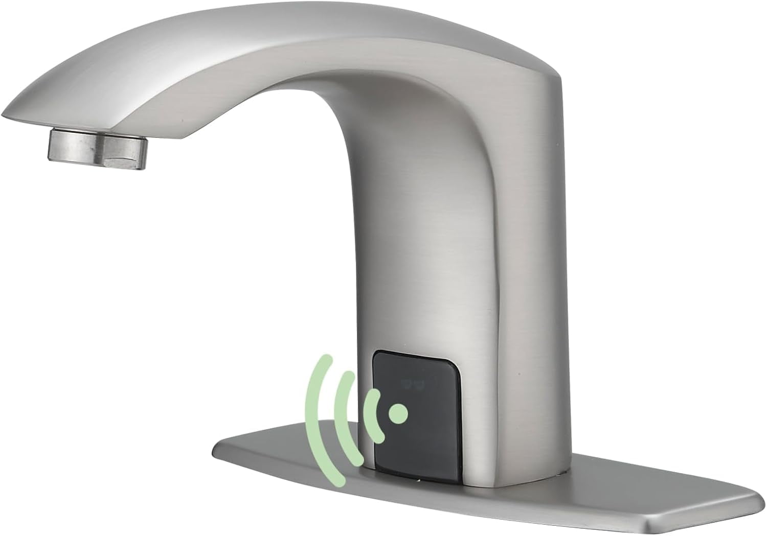 Single Hole Automatic Sensor Touchless Faucet in Brushed Nickel for ...