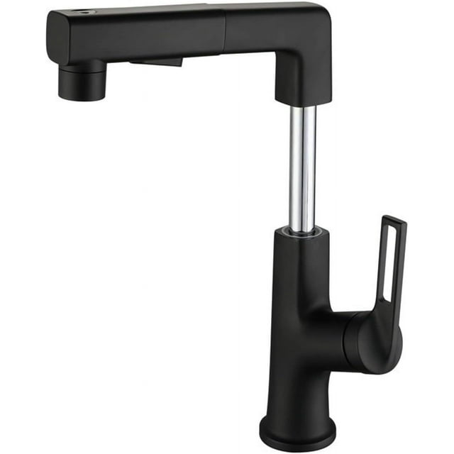 Single Hole Bathroom Faucet with Pull Out Sprayer Dual Mode Mixer Tap ...