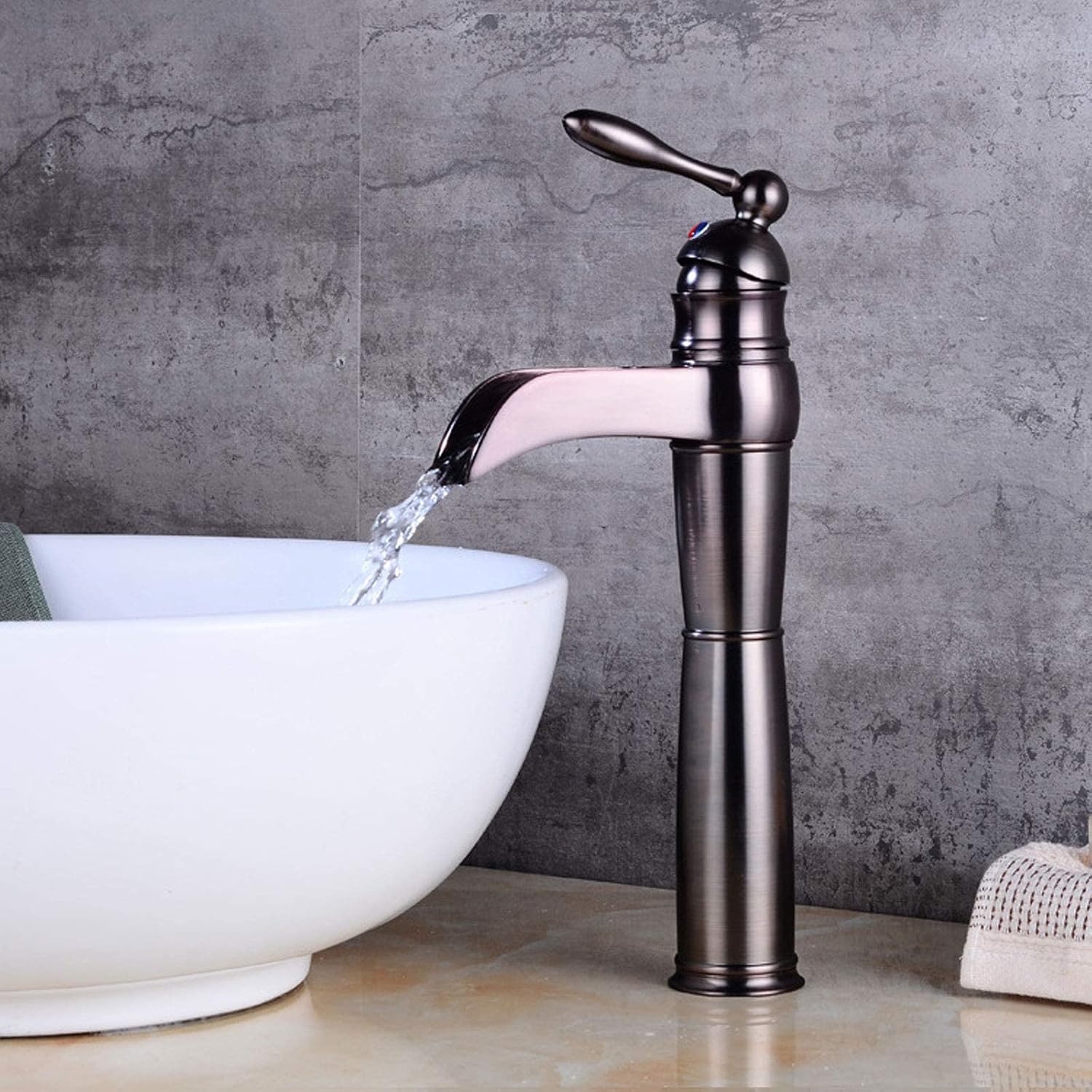 Single Hole Brass Faucet, Single Lever Brass Sink Mixer Tap with Hot ...