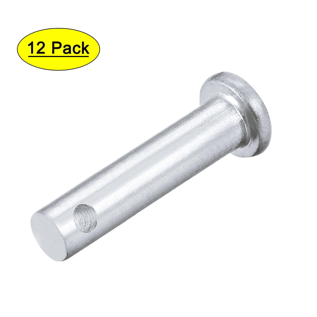 Single Hole Clevis Pins -6mm x 20mm Flat Head Zinc-Plating Solid Steel ...