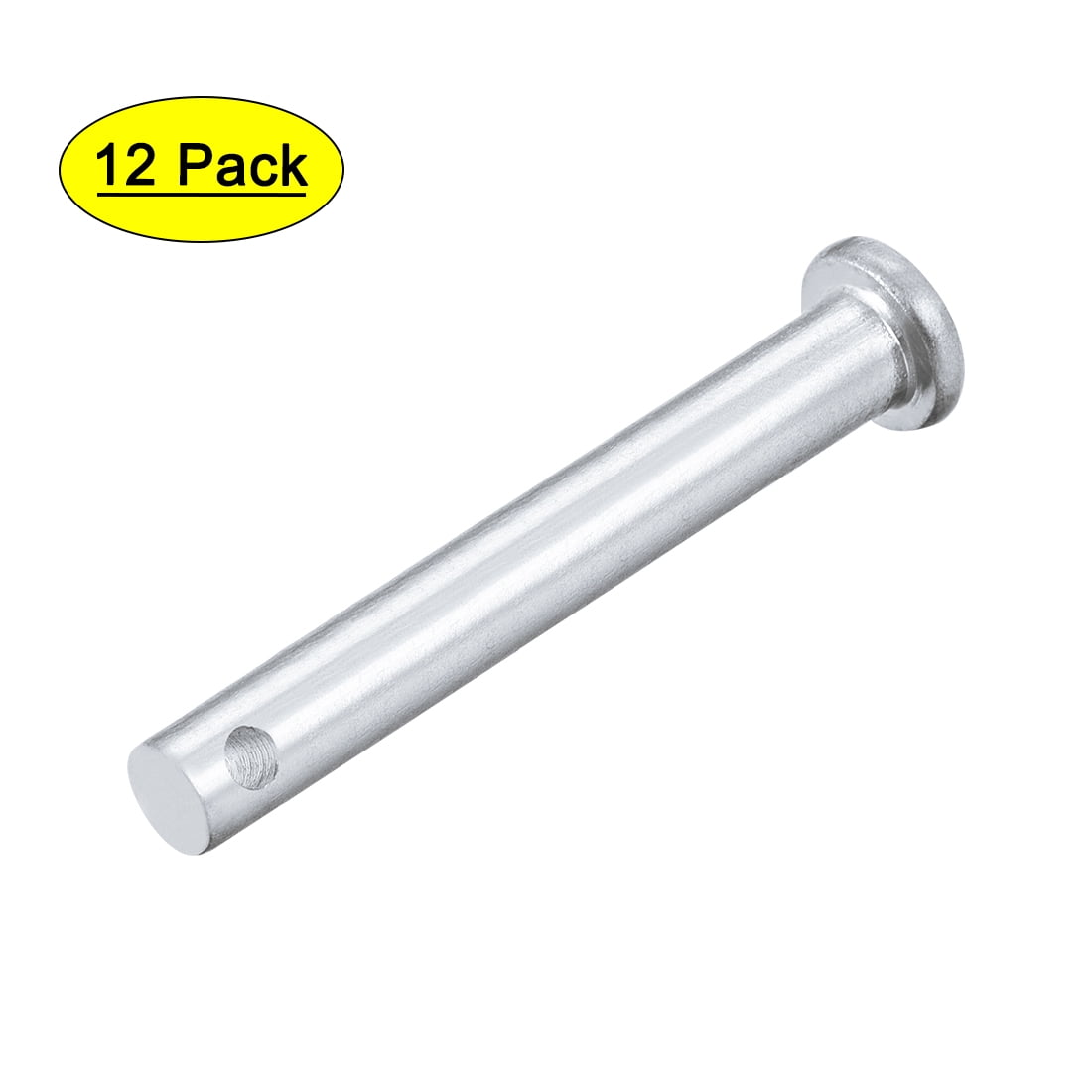 Single Hole Clevis Pins -6mm x 50mm Flat Head Zinc-Plating Solid Steel ...