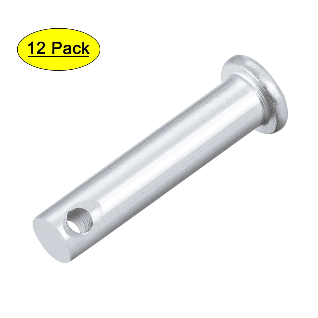 Single Hole Clevis Pins -8mm x 35mm Flat Head Zinc-Plating Solid Steel ...