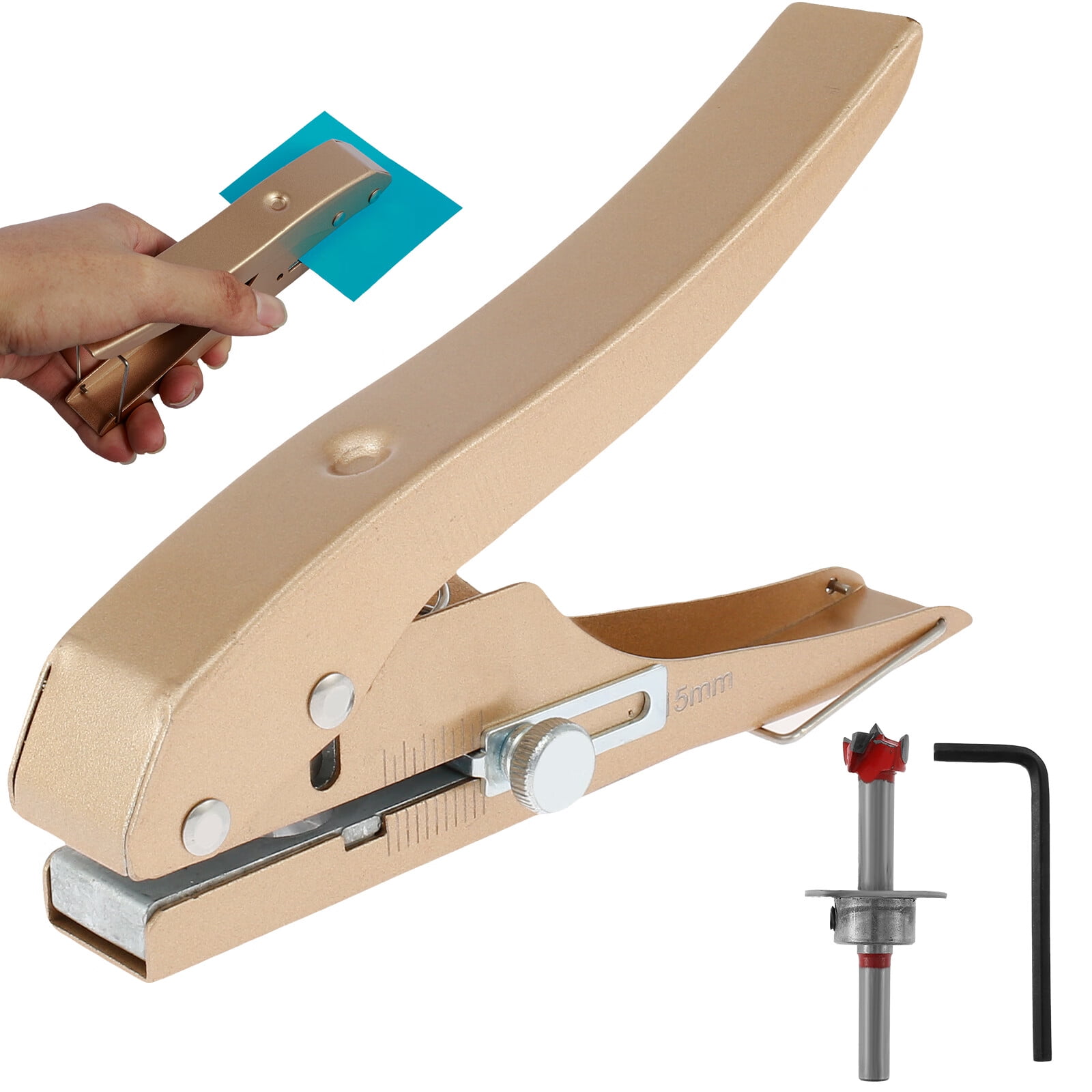 Single Hole Punch 15mm Adjustable Hole Puncher Portable Hole Edge ...
