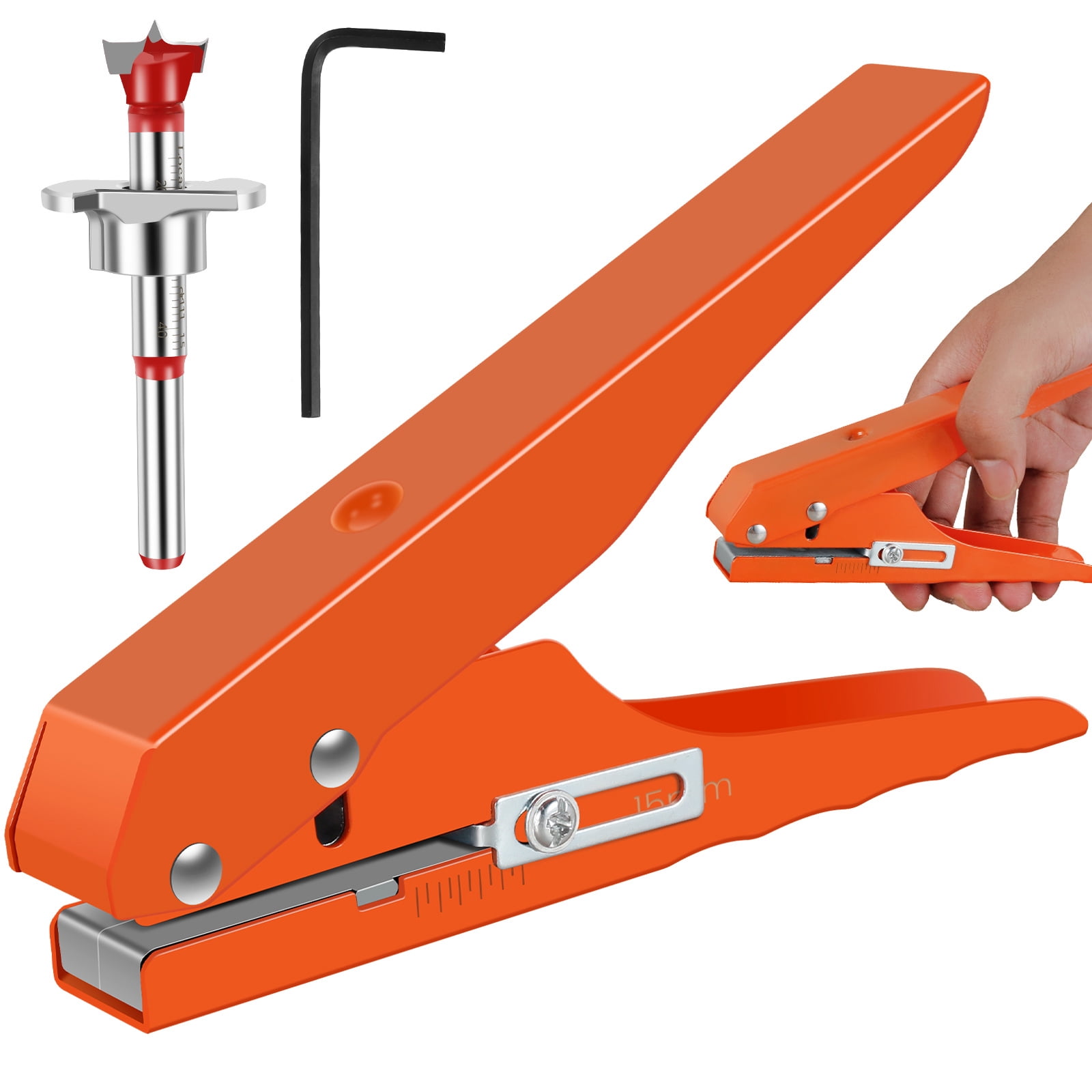 Single Hole Punch 15mm Heavy Duty Hole Puncher Portable Hole Edge ...
