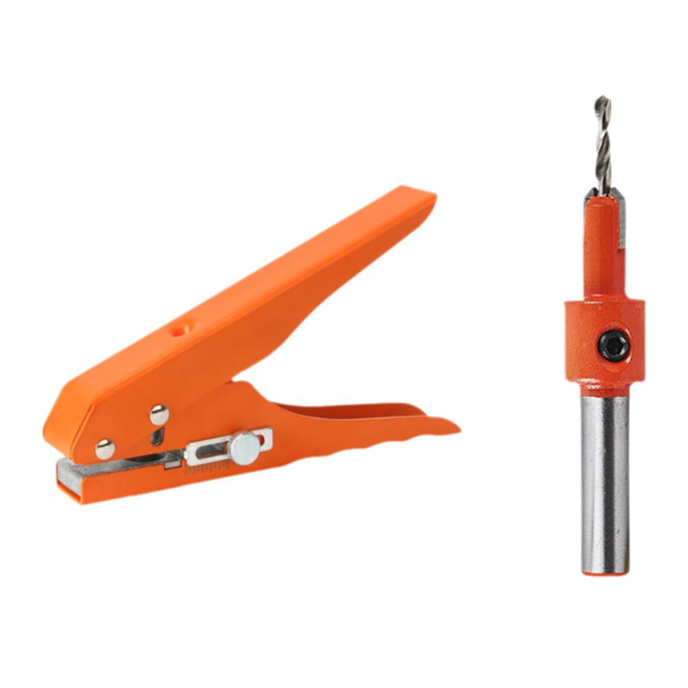 Single Hole Punch, 8mm Handheld Puncher Screw Cover Hole Punch Set with ...