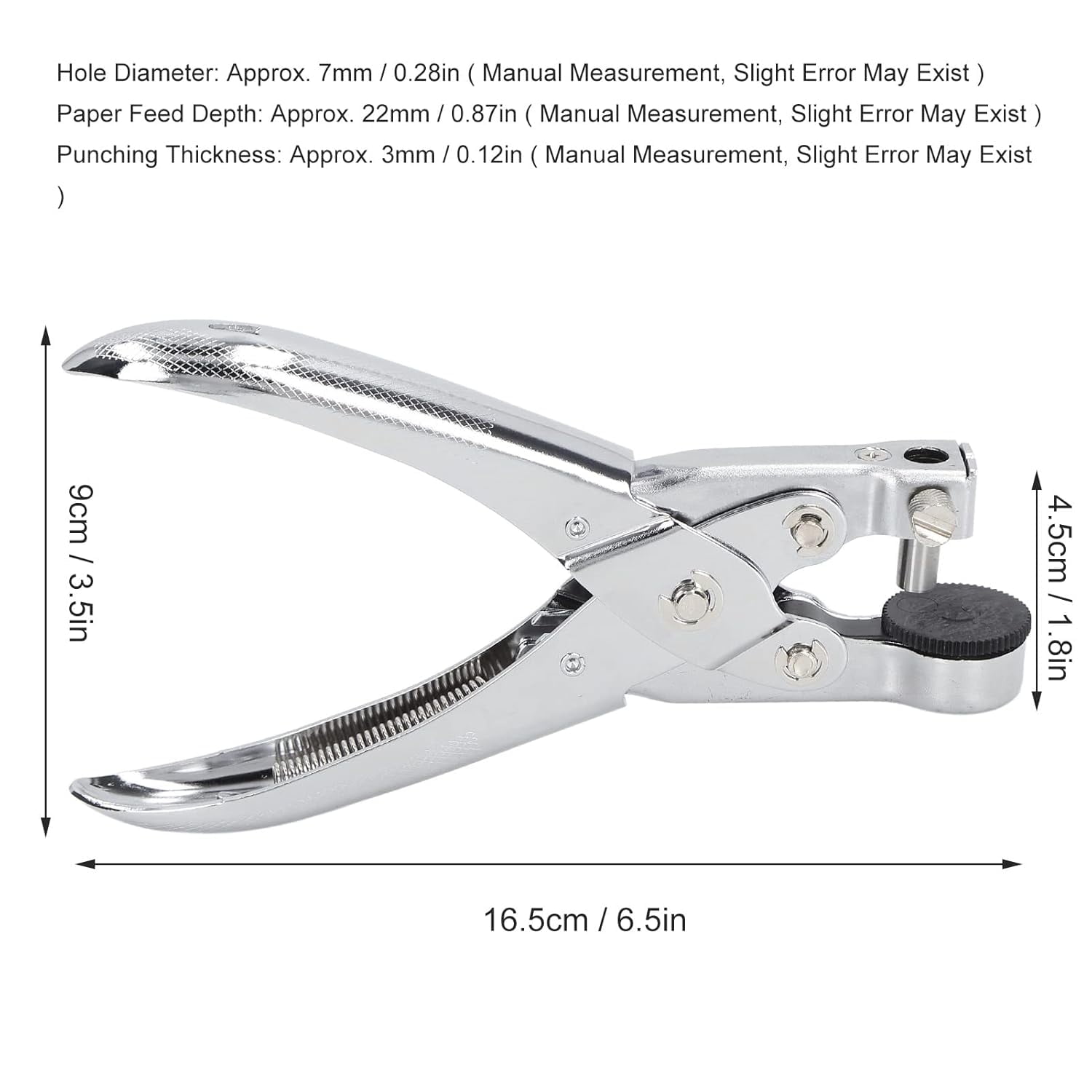 Single Hole Puncher Classic Office Paper Punch Handheld Circle Shaped ...