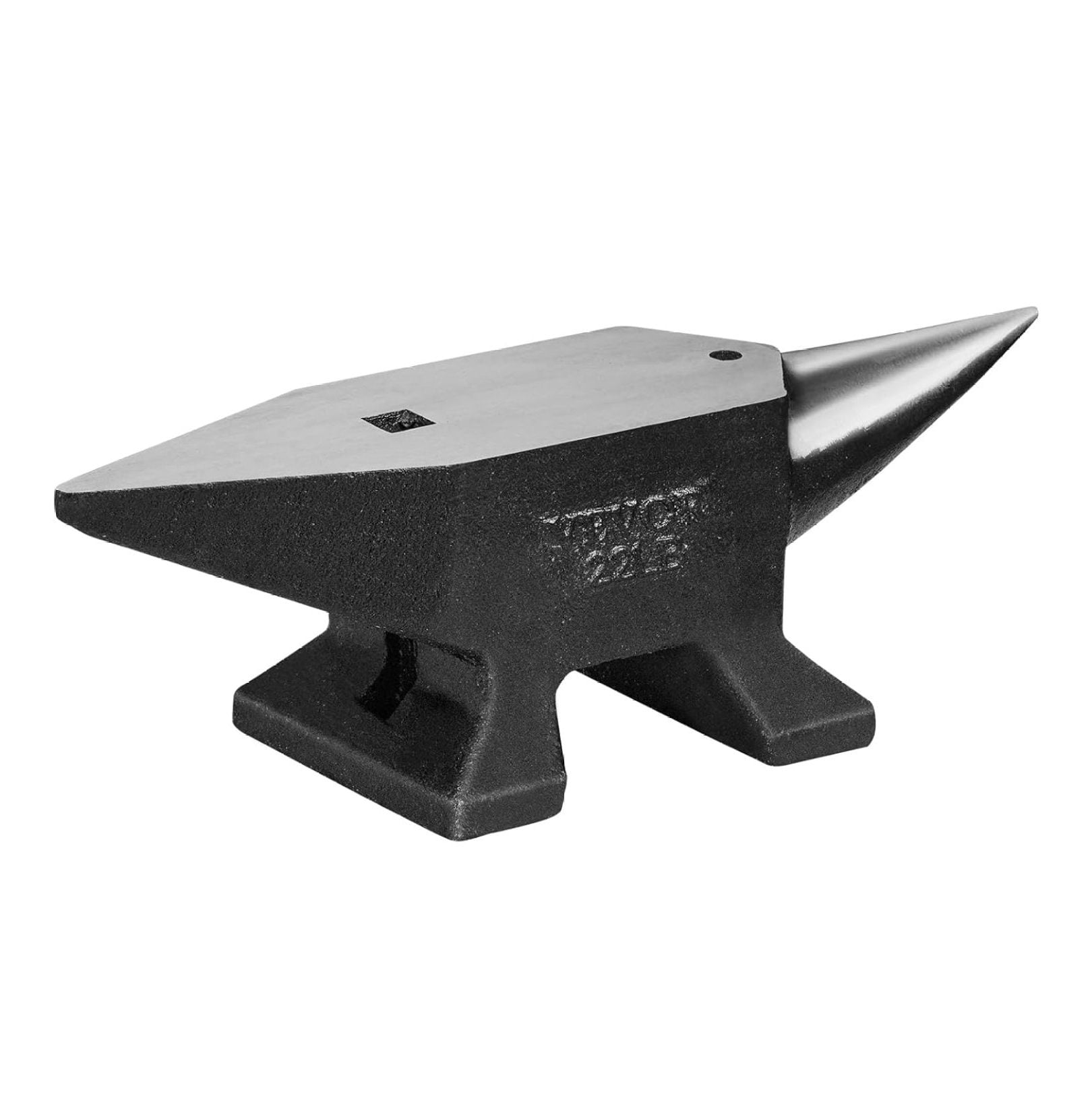 Single Horn Anvil, 22Lbs Cast Steel Anvil, High Hardness Rugged Round ...